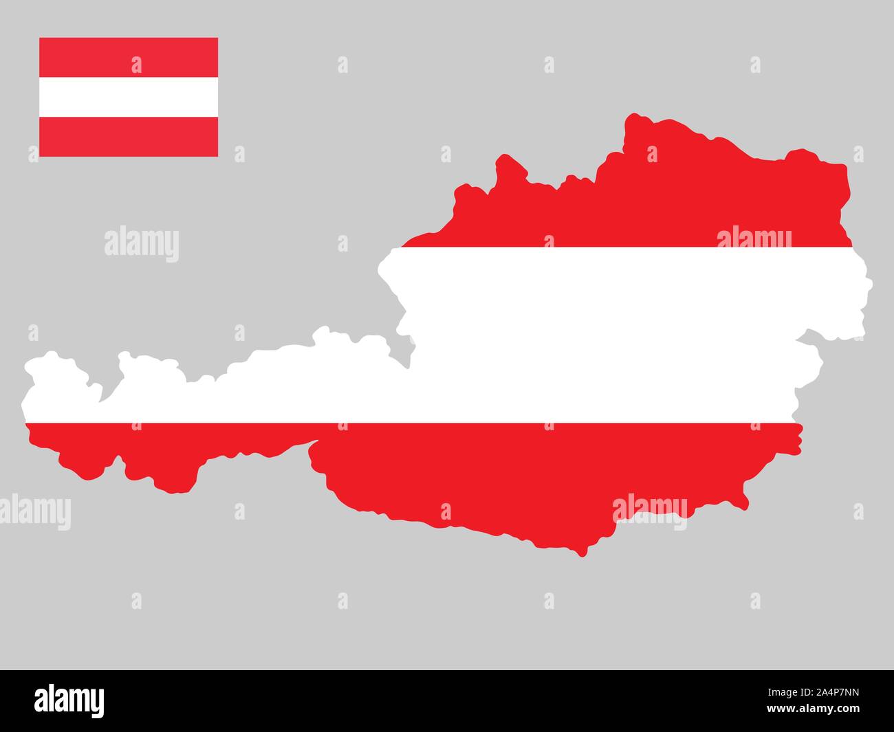 Austria Map and Flag Vector illustration eps 10 Stock Vector Image ...