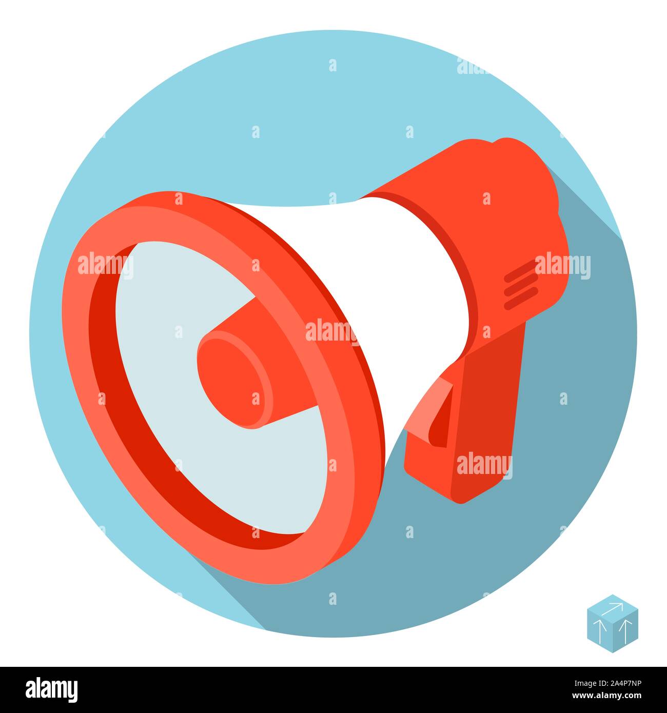 Isometric megaphone icon Stock Vector Images - Alamy