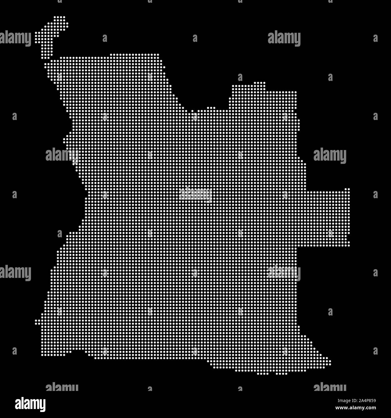 Angola map halftone .Vector illustration eps 10 Stock Vector Image ...