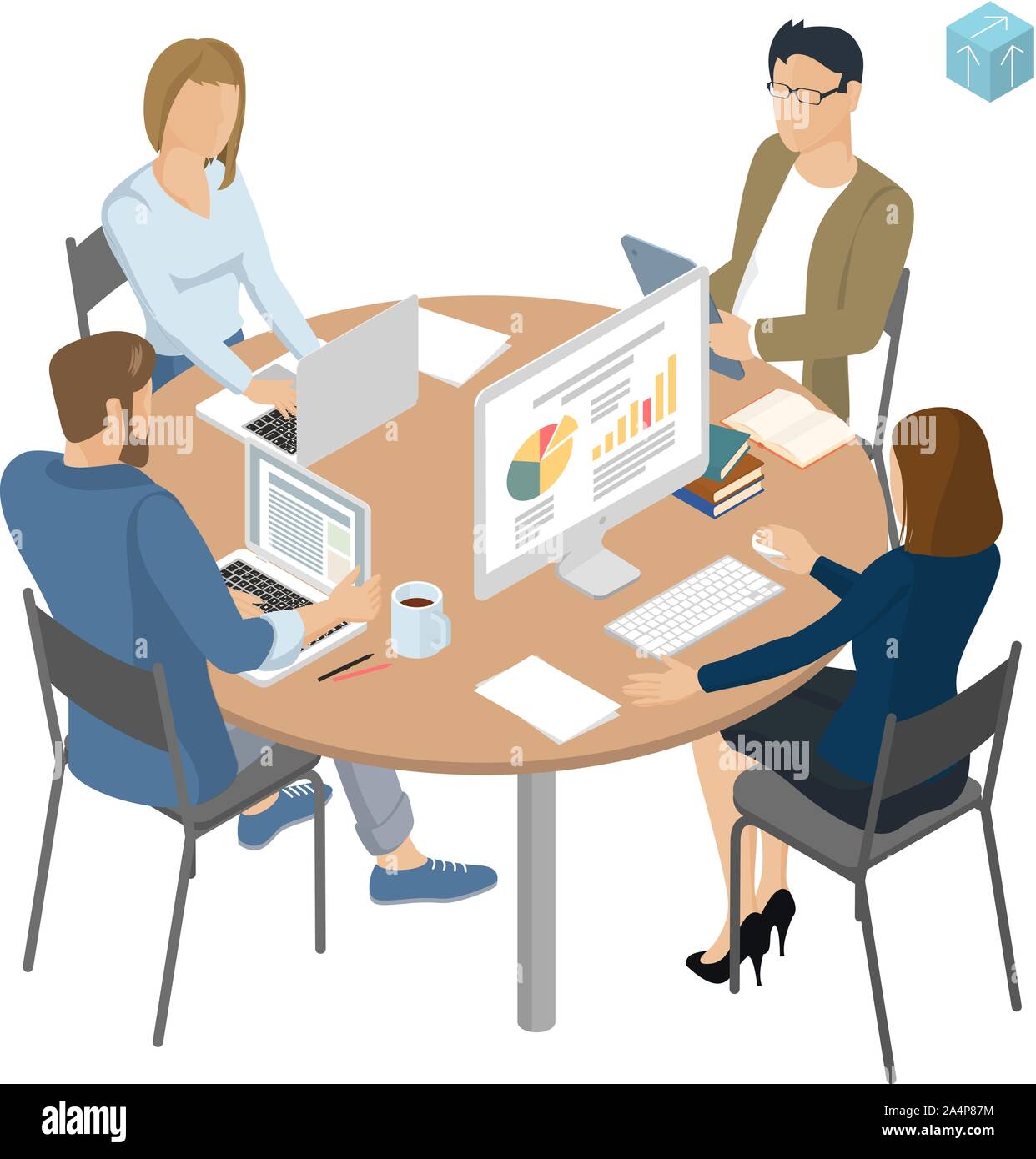 Isometric people in social hi-res stock photography and images - Alamy