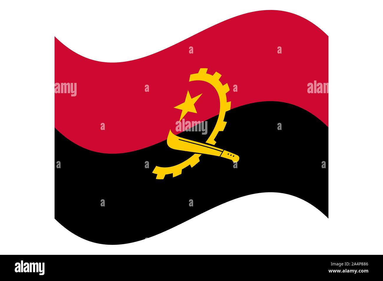National flag of angola Stock Vector Images - Alamy