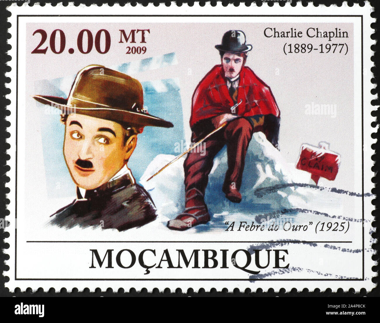 Characters of Charlie Chaplin on postage stamp Stock Photo - Alamy