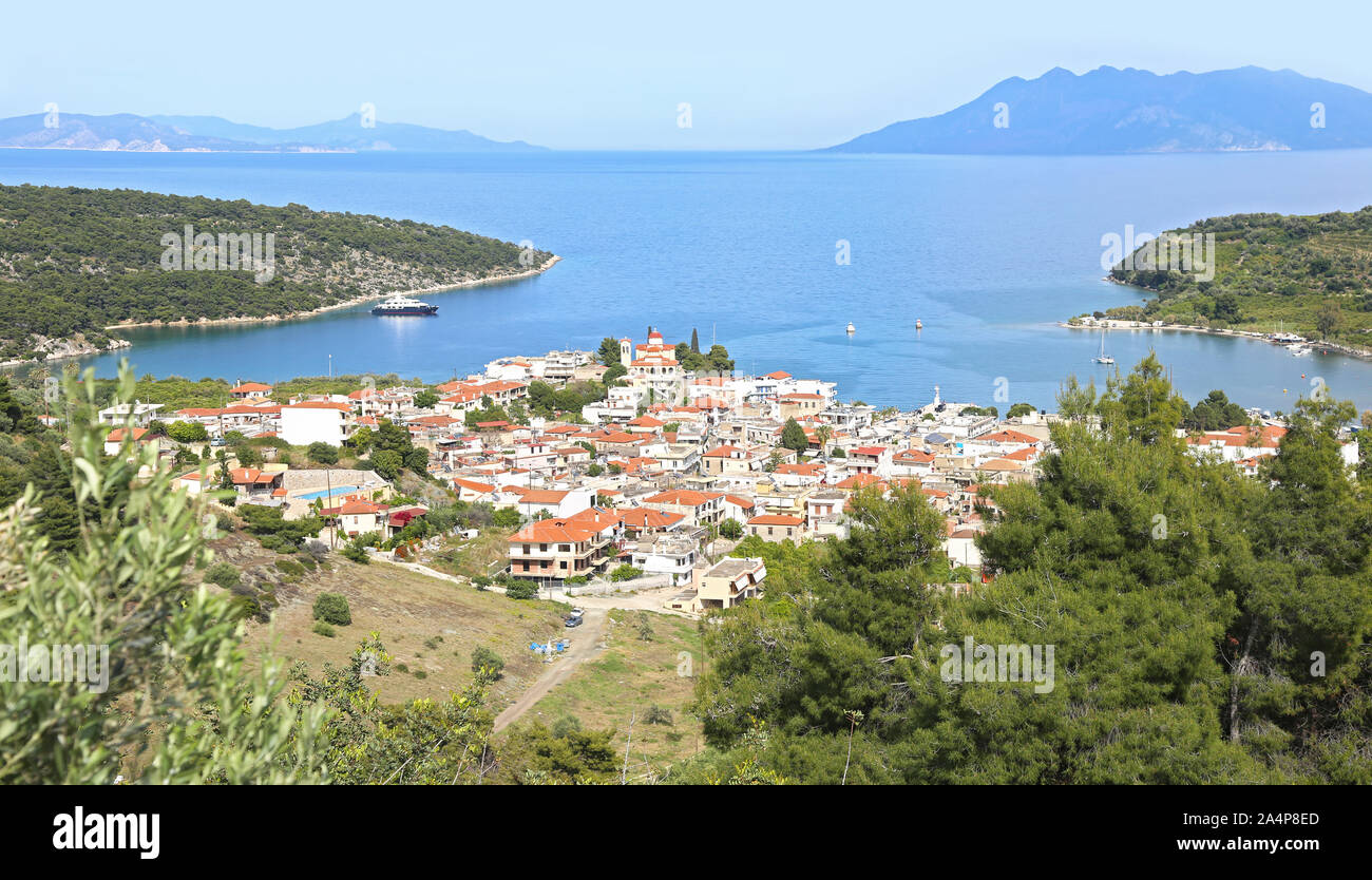 panoramic scenery of Epidaurus town Argolis Greece Stock Photo - Alamy