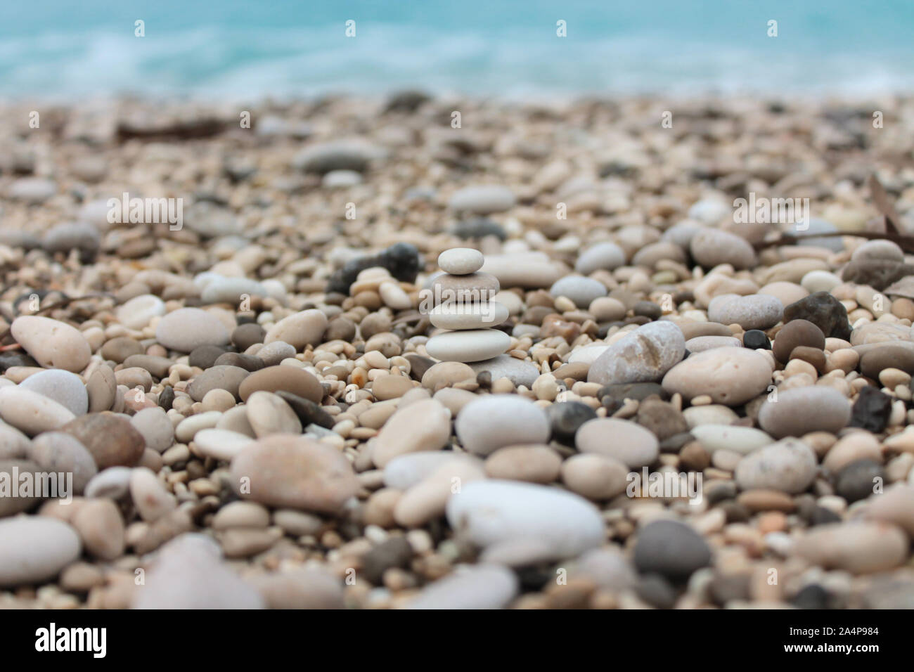 Cairn of stones on beach hi-res stock photography and images - Alamy