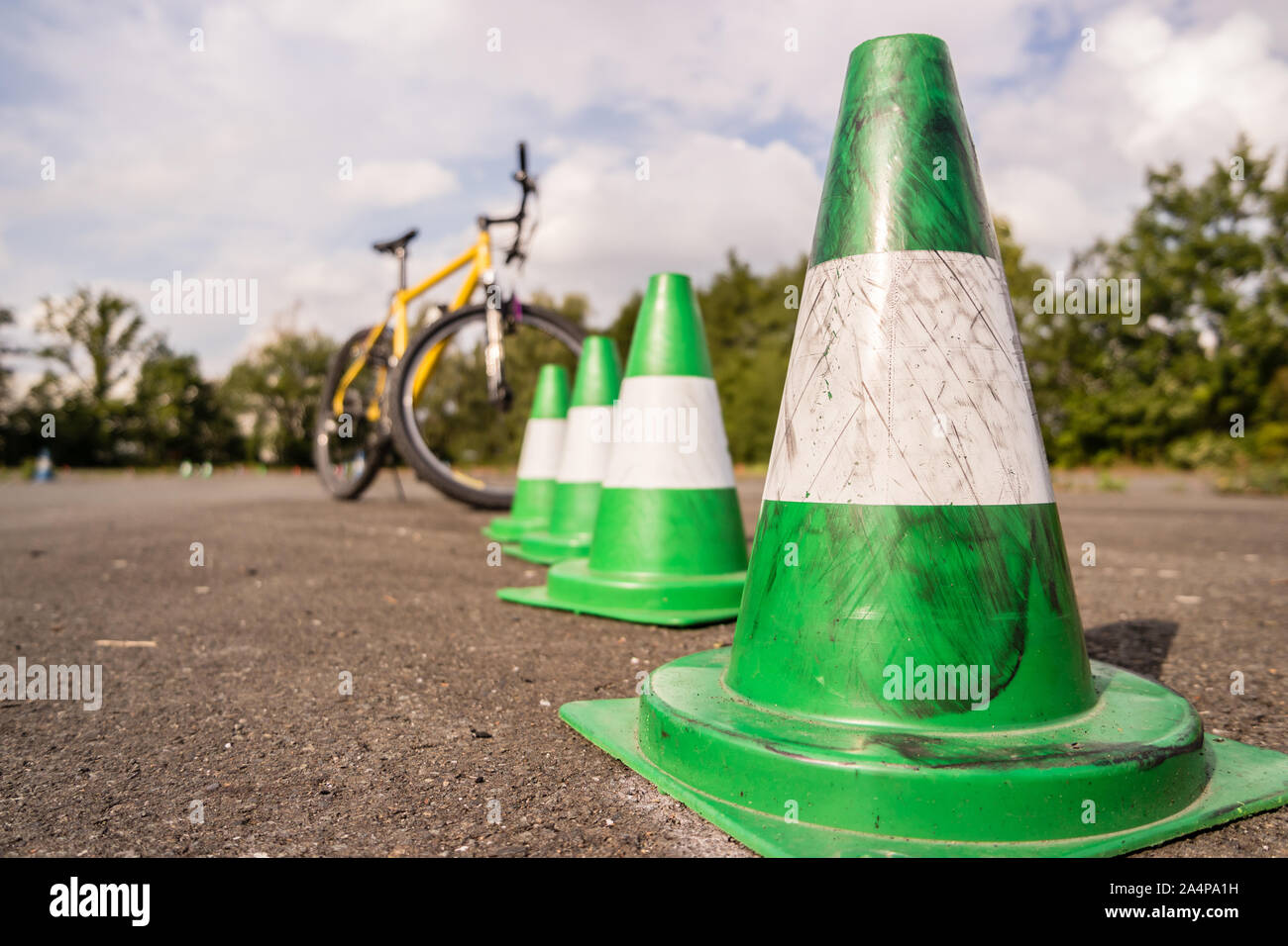 bicycle training area Stock Photo - Alamy