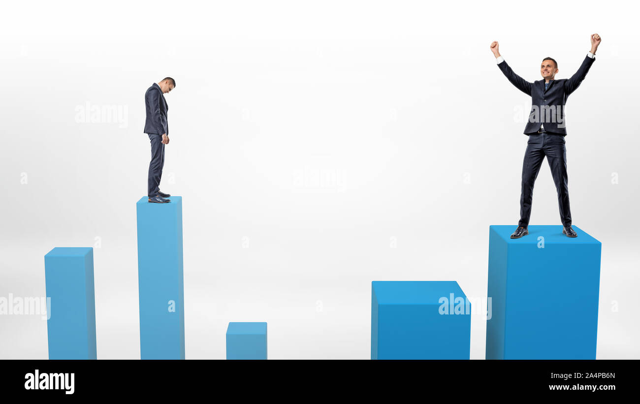 Man climbing up a graph hi-res stock photography and images - Alamy
