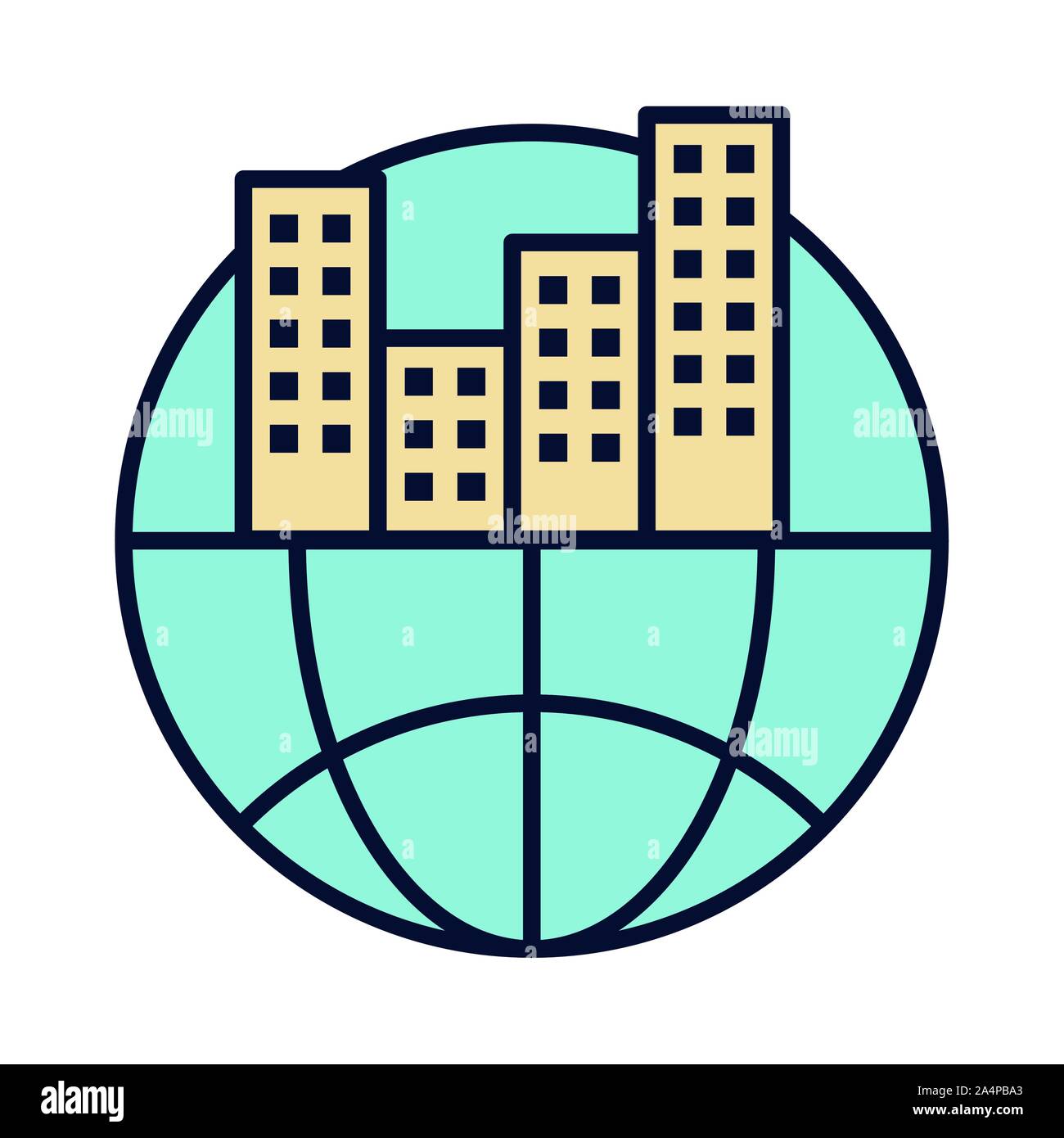 Global sphere icon design, World communication internet connectivity ...