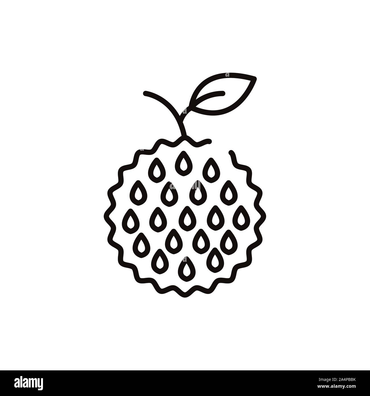 custard apple icon design, Fruit healthy organic food sweet and nature ...