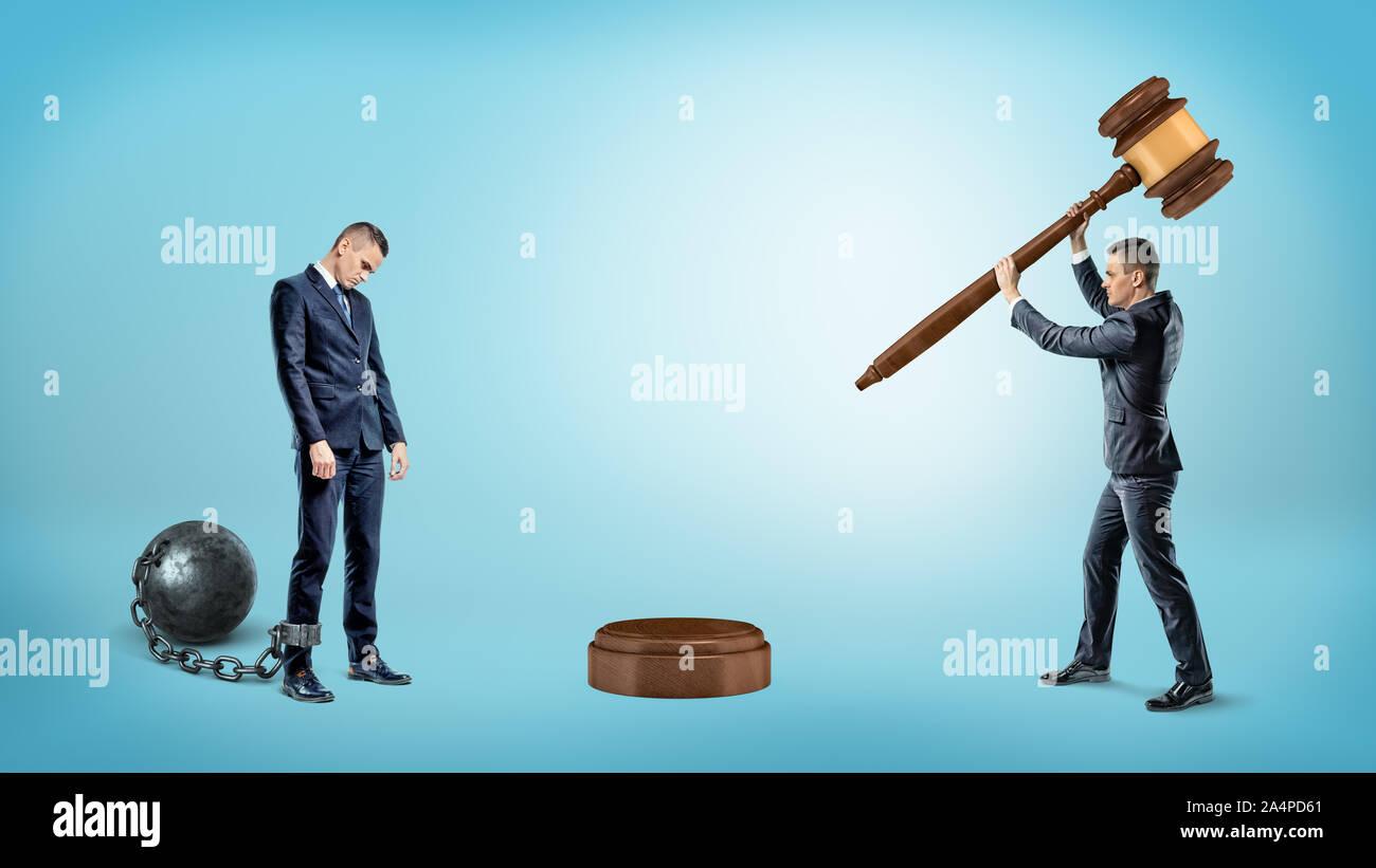Man chained office hi-res stock photography and images - Alamy