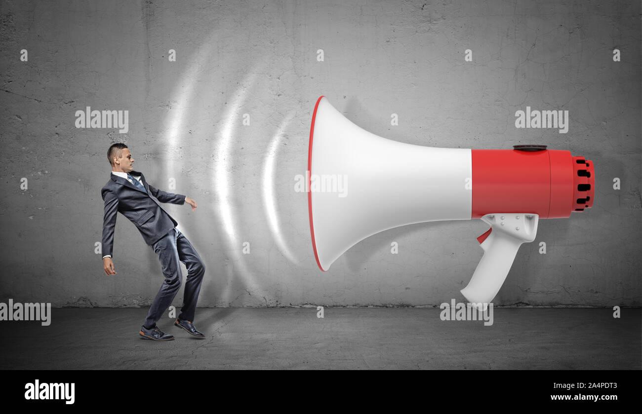 Megaphone sound waves hi-res stock photography and images - Alamy