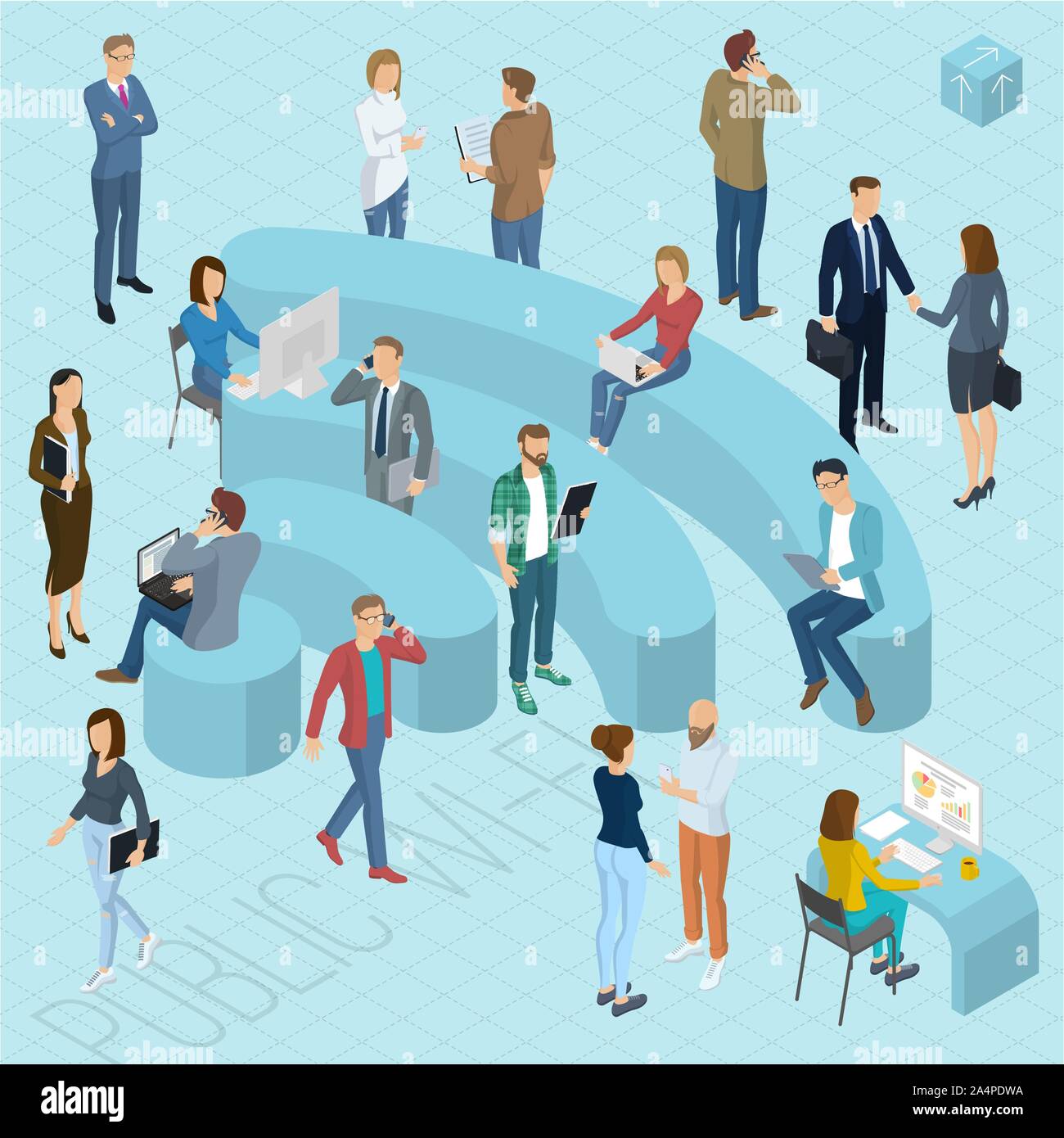 Public access woman Stock Vector Images - Alamy