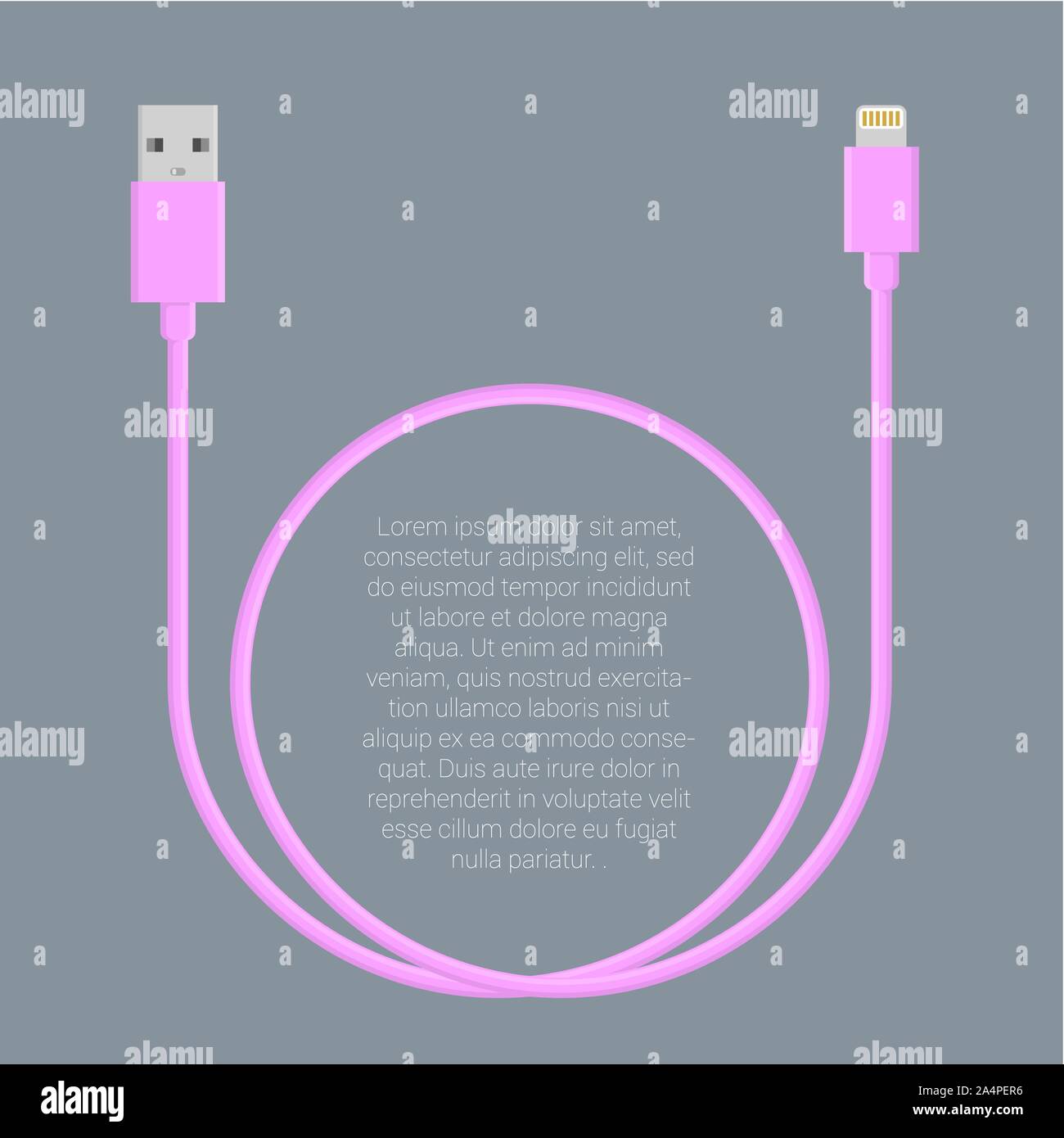 Usb data cable template Stock Vector Image & Art - Alamy