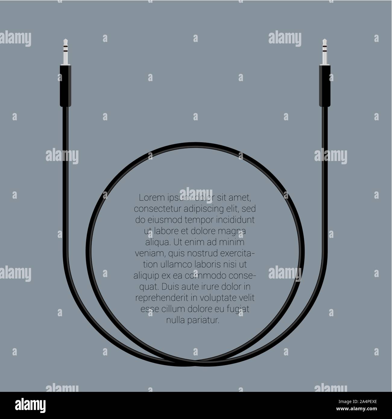 Audio cable vector template Stock Vector Image & Art - Alamy
