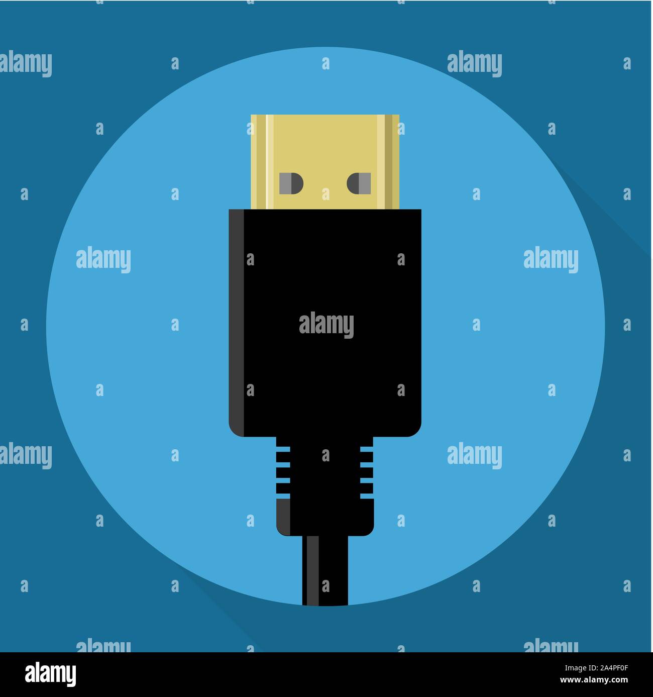 Flat design HDMI connectors vector icon Stock Vector Image & Art - Alamy