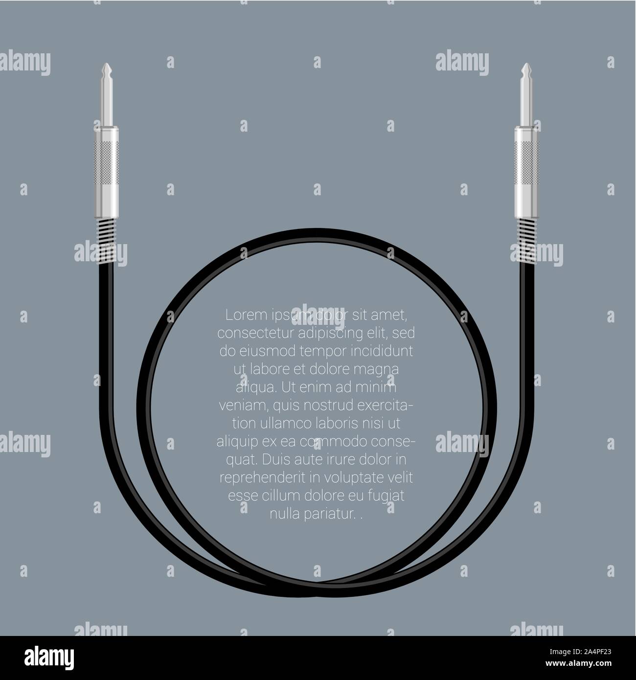 Audio cable vector template Stock Vector Image & Art - Alamy