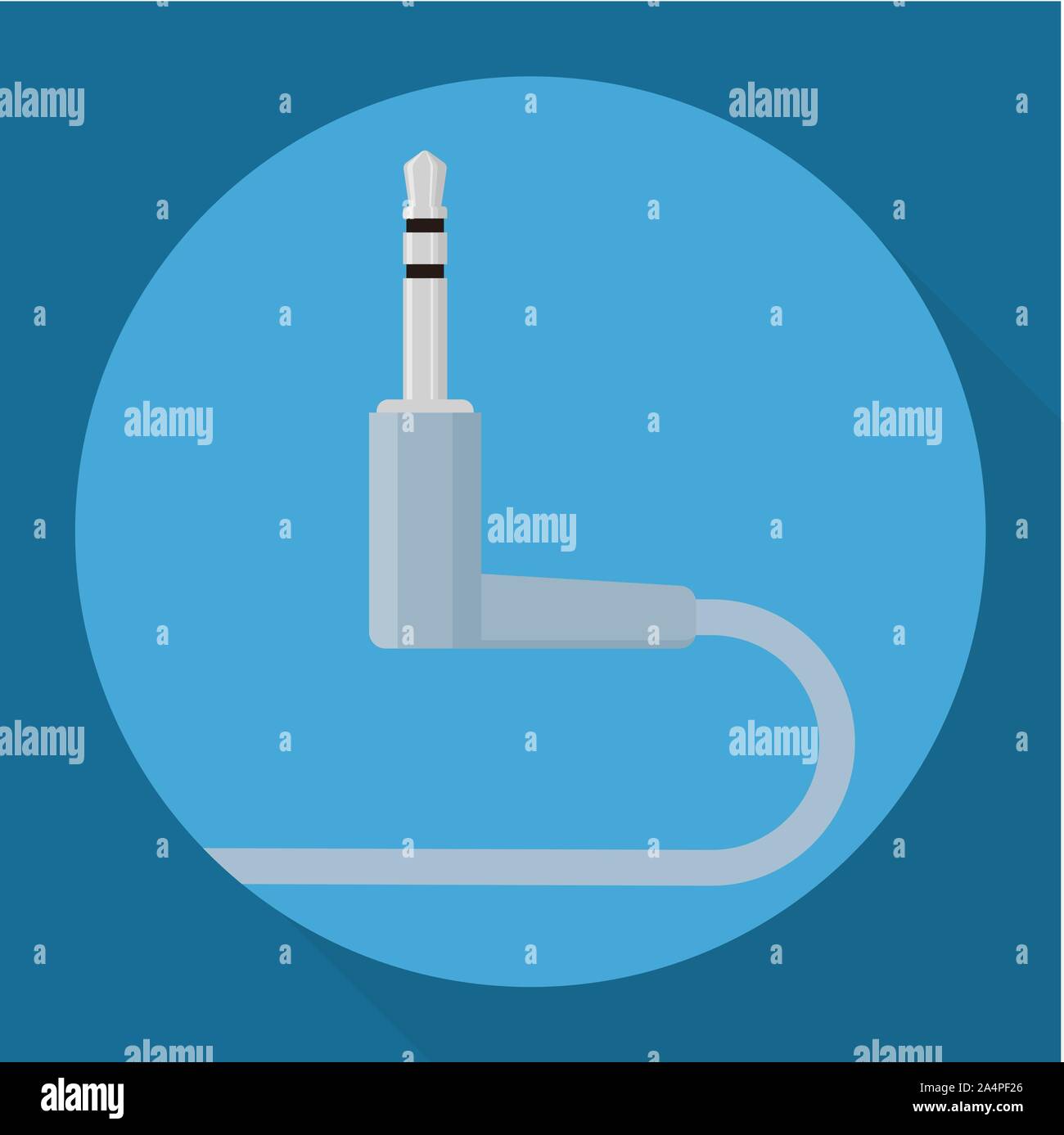 Audio jack plug cable Stock Vector Images - Alamy