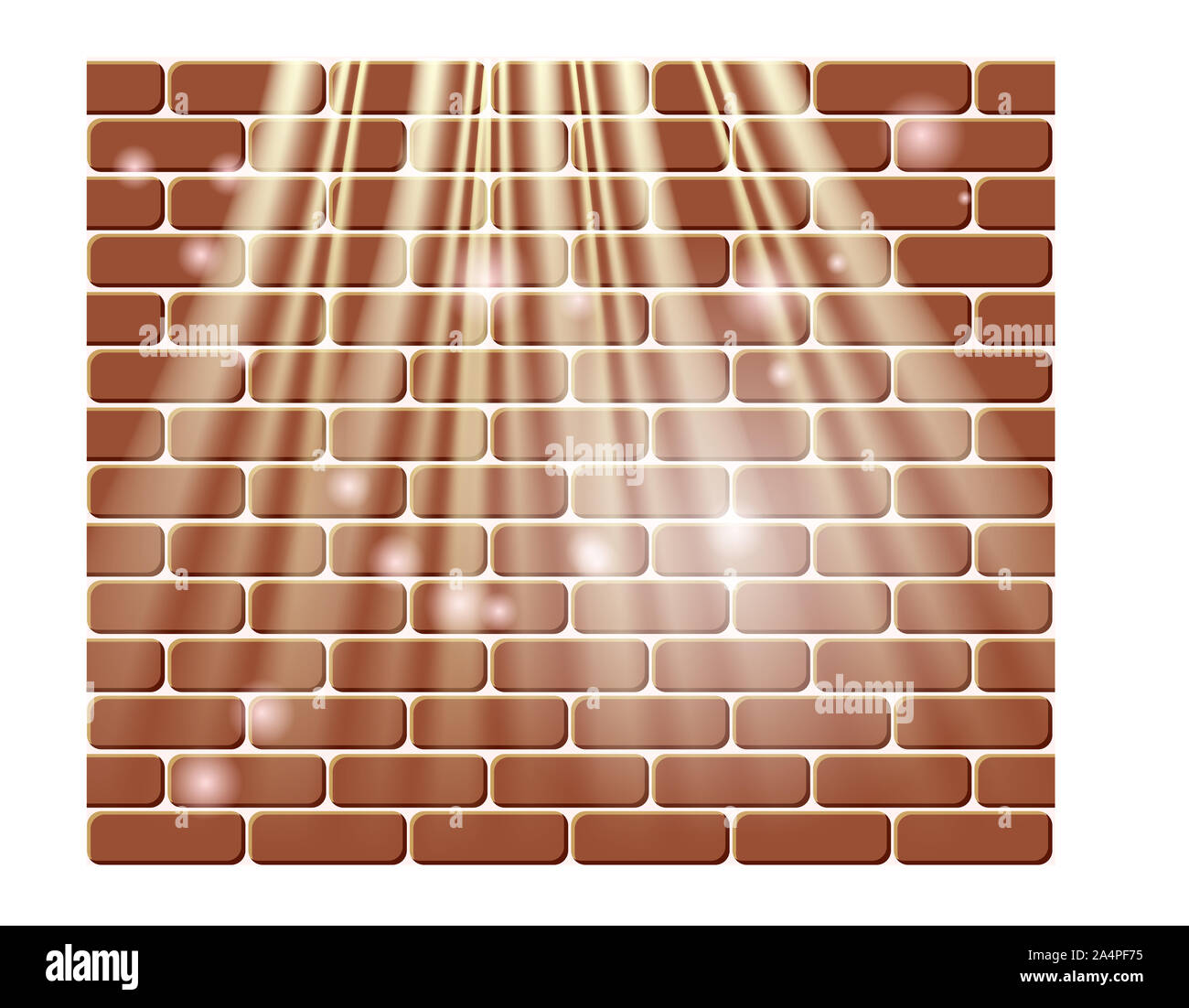 Silver Searchlights, spotlight, ray, beam, on brick wall background ...