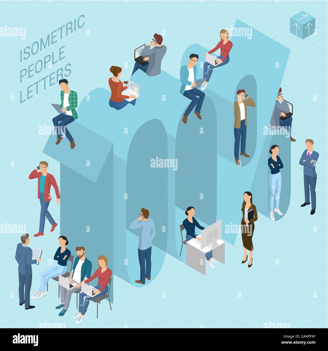 Social isometric Stock Vector Images - Alamy