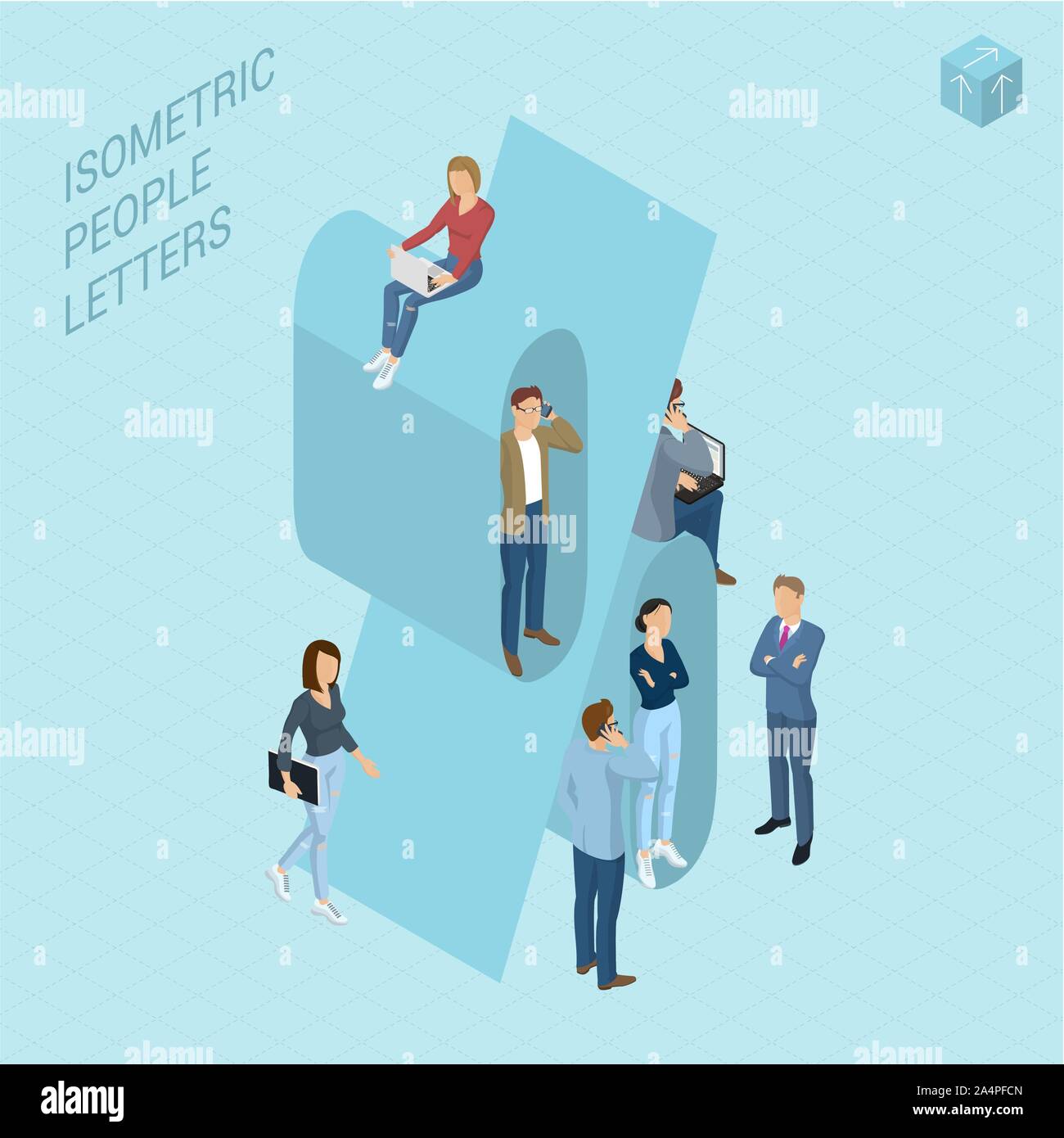 Social isometric Stock Vector Images - Alamy