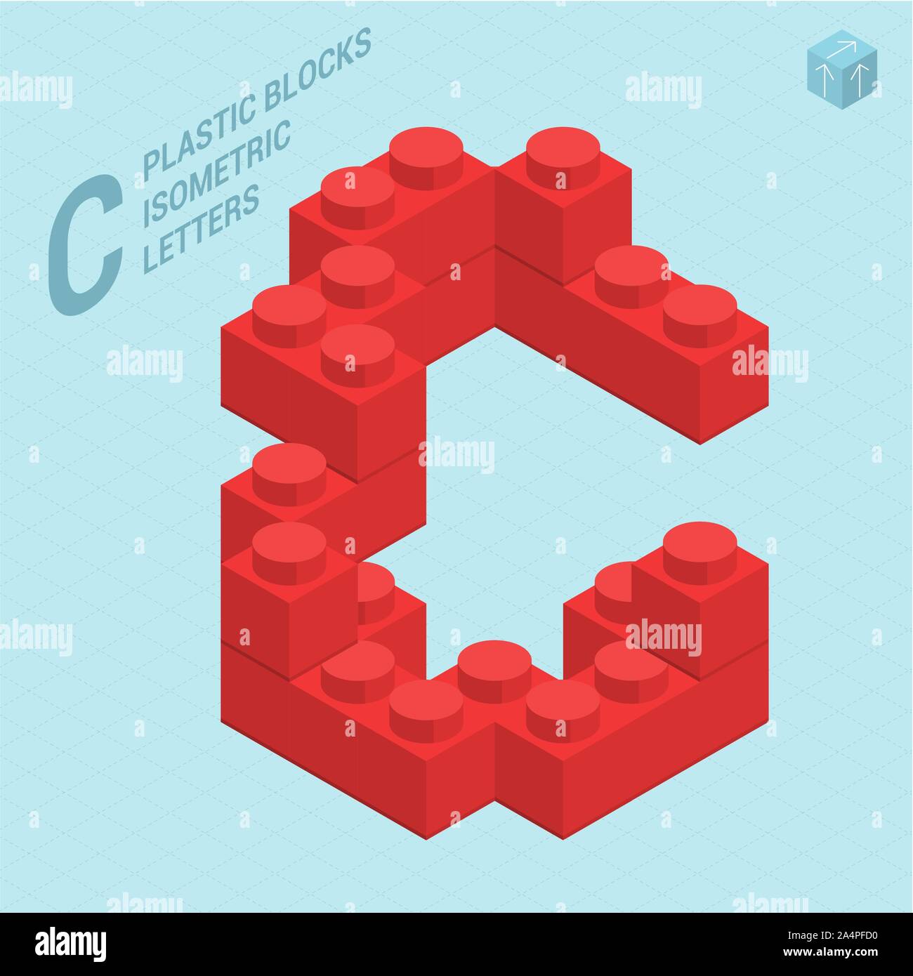 3d isometric square letters hi-res stock photography and images - Alamy