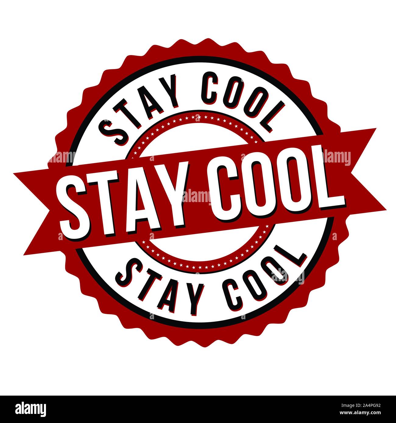 Stay cool sign or stamp on white background, vector illustration Stock ...