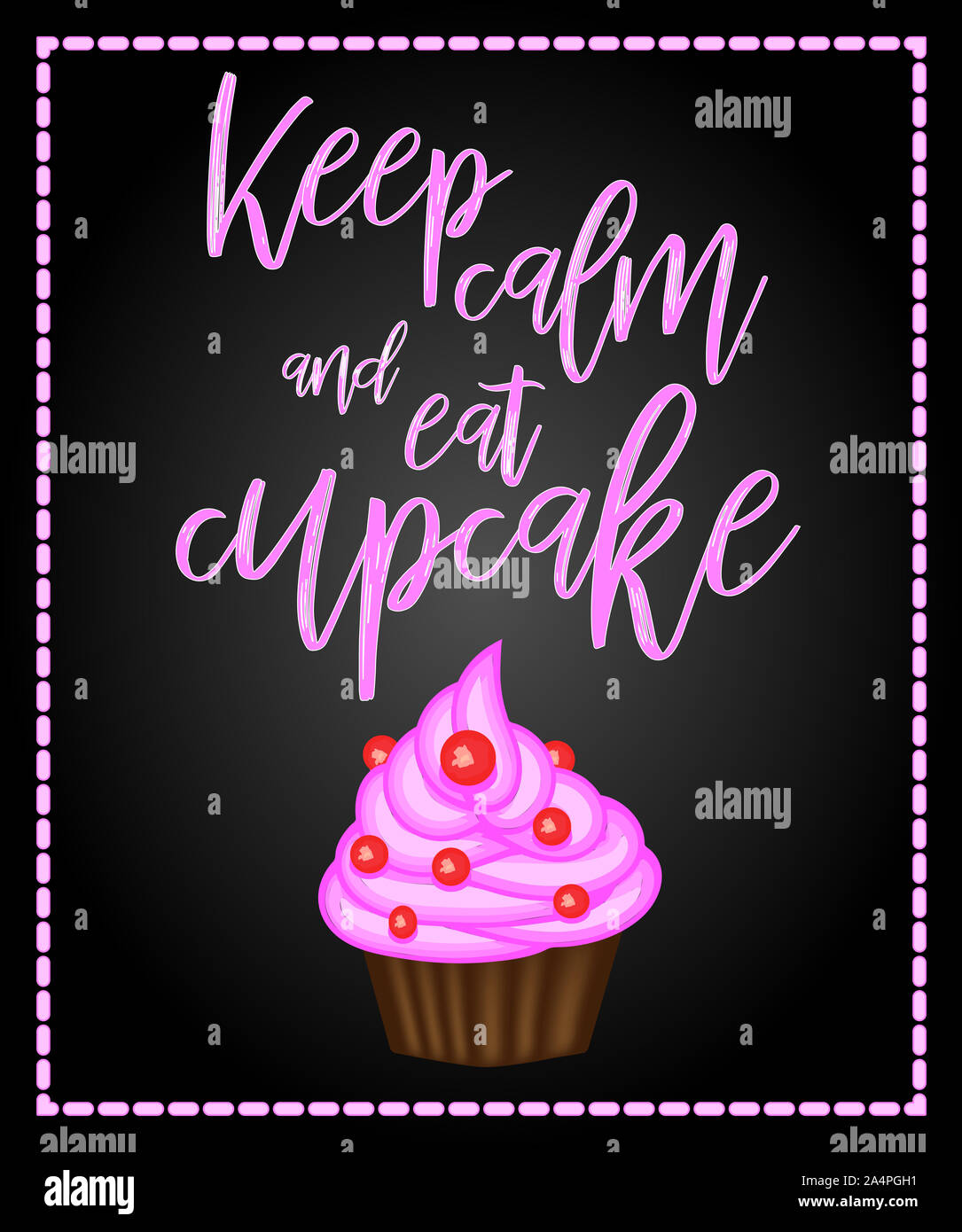 Cute cupcakes card menu sweet dessert hi-res stock photography and ...