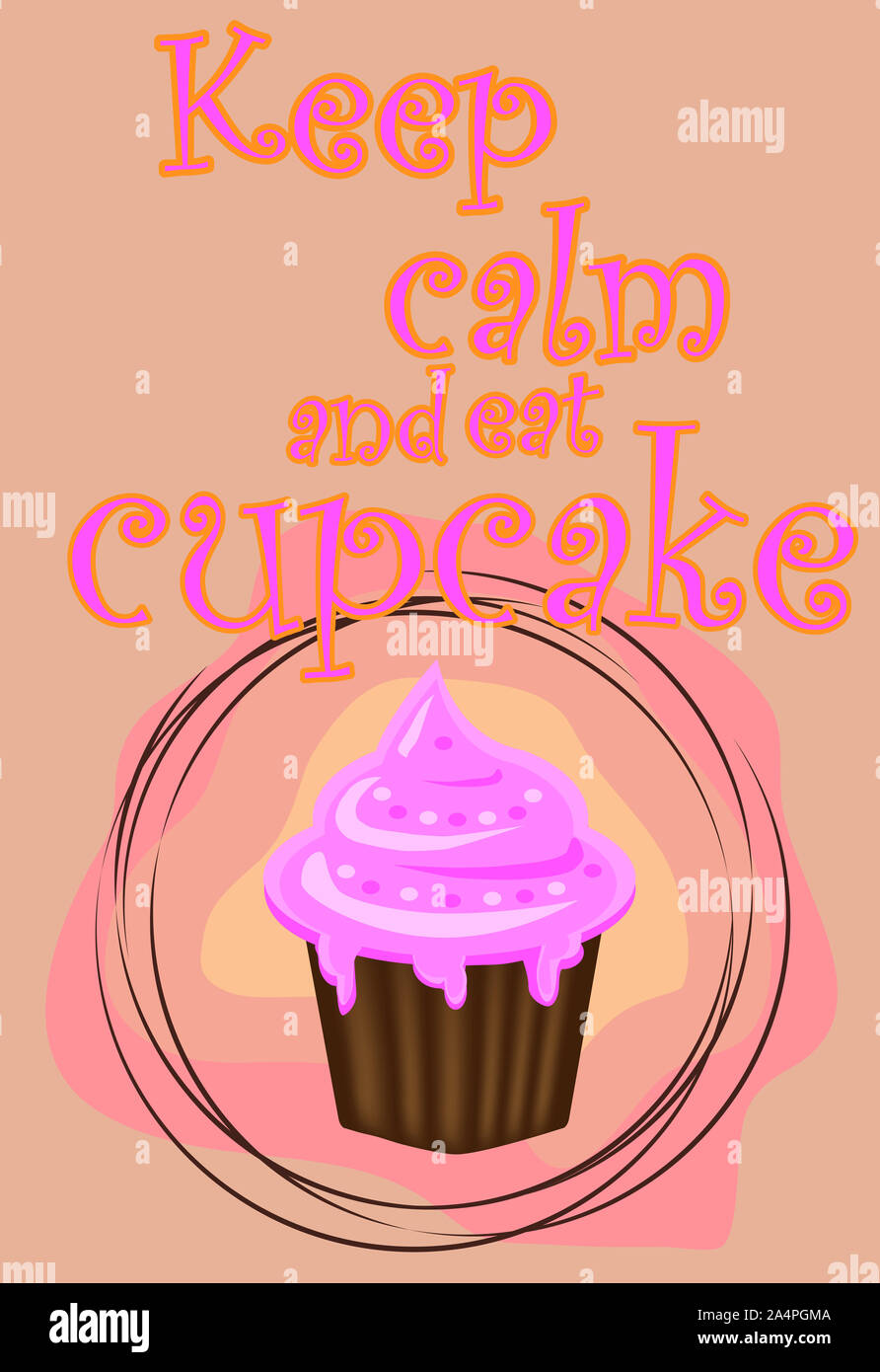 Cute cupcakes card menu sweet dessert hi-res stock photography and ...