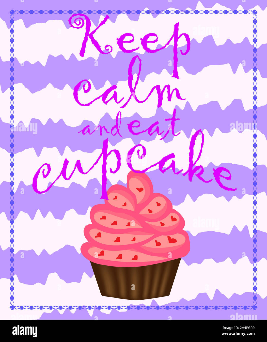 Cute cupcakes card menu sweet dessert hi-res stock photography and ...