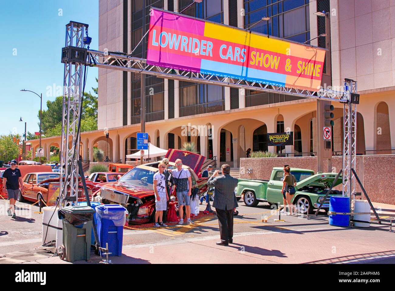 People enjoying the Lowrider car show at the Tucson Meet Yourself ...