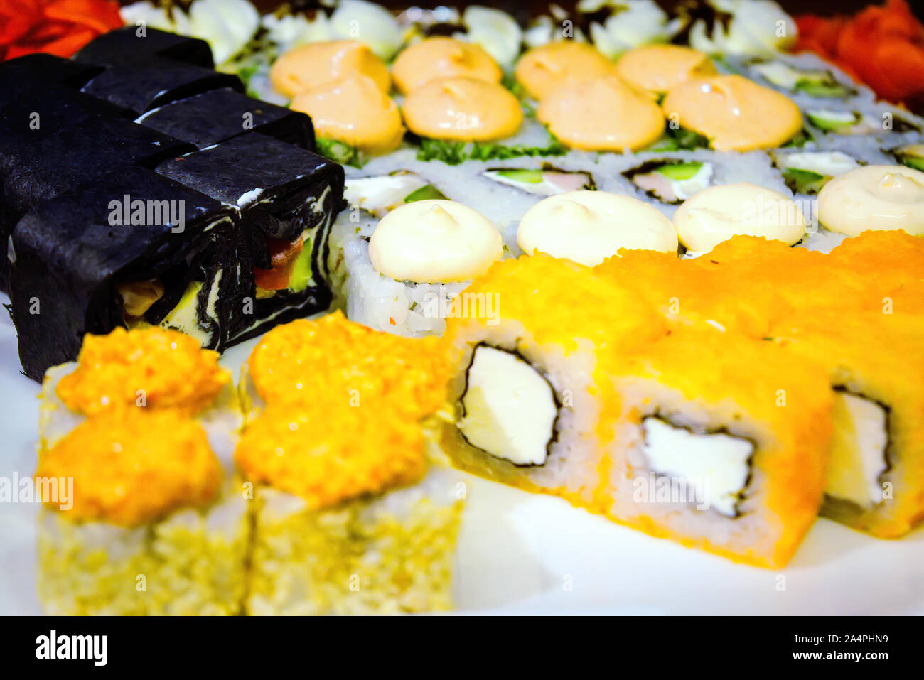 Food big set rolls hi-res stock photography and images - Alamy