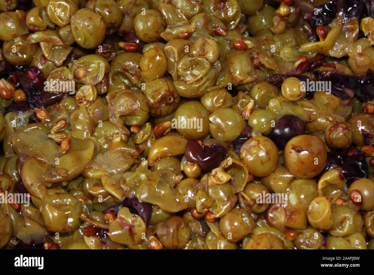 The picture shows fresh grape marc Stock Photo - Alamy