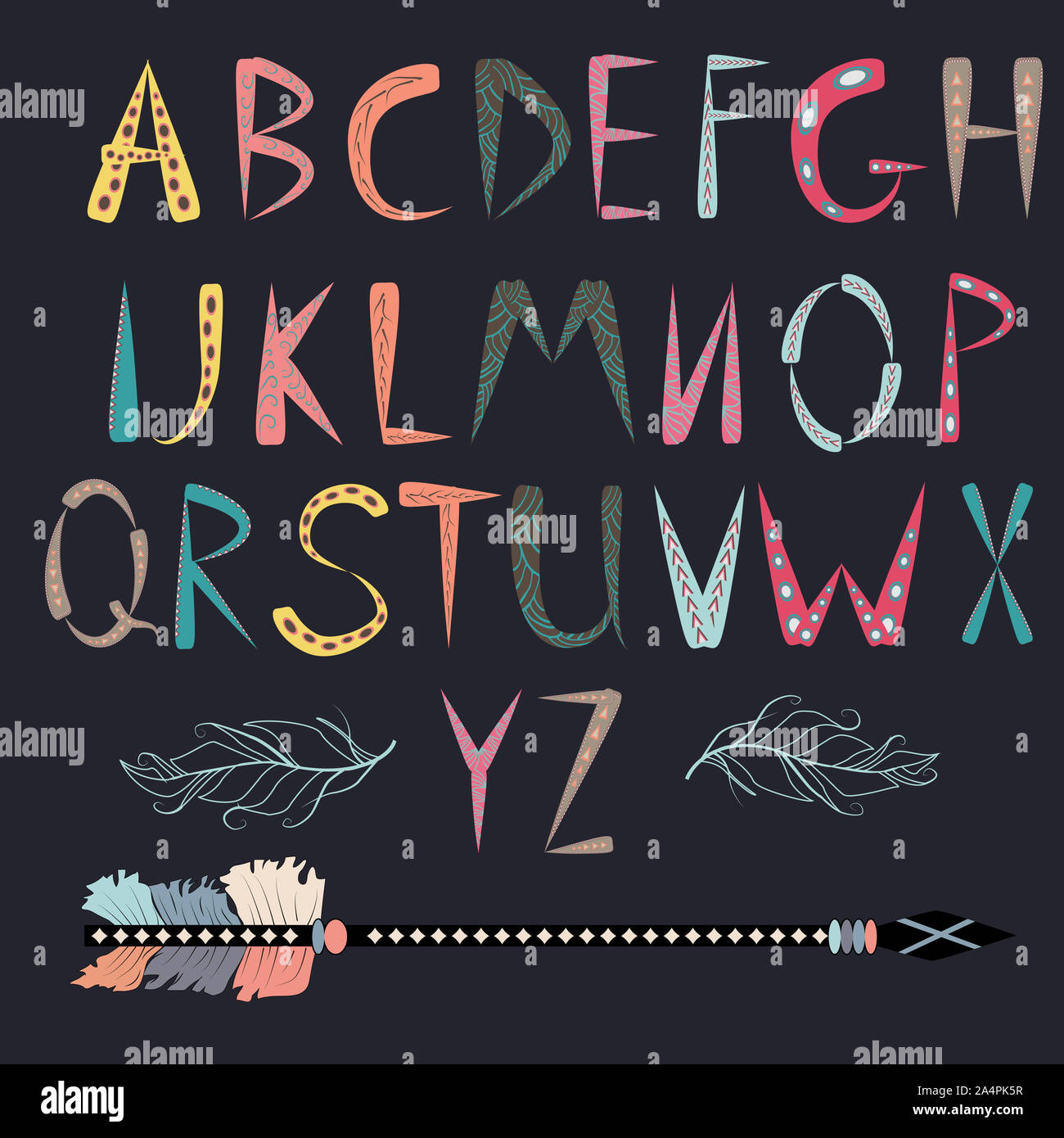 Tribalalphabet hi-res stock photography and images - Alamy