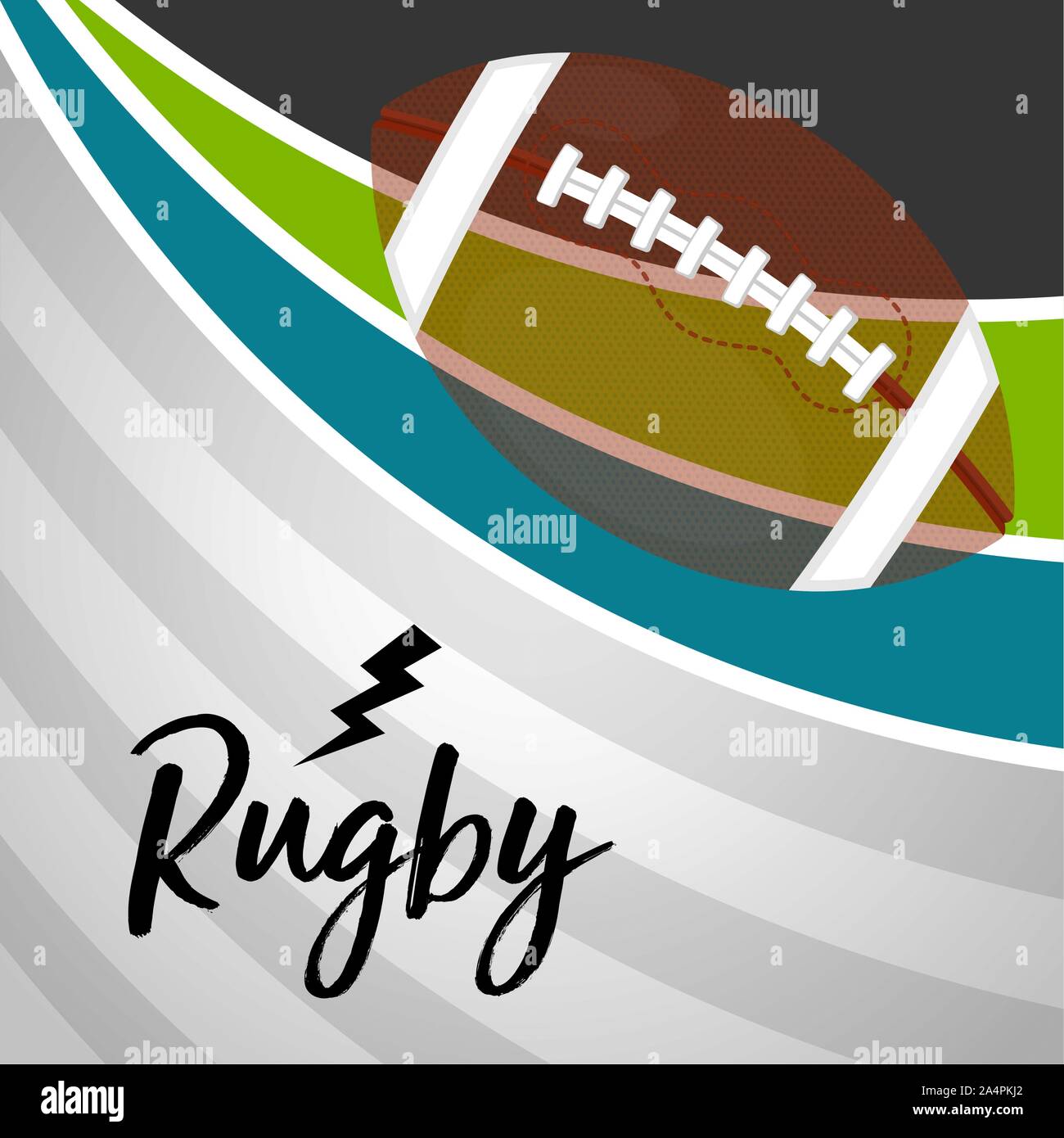 Rugby poster with a ball - Vector illustration Stock Vector Image & Art ...