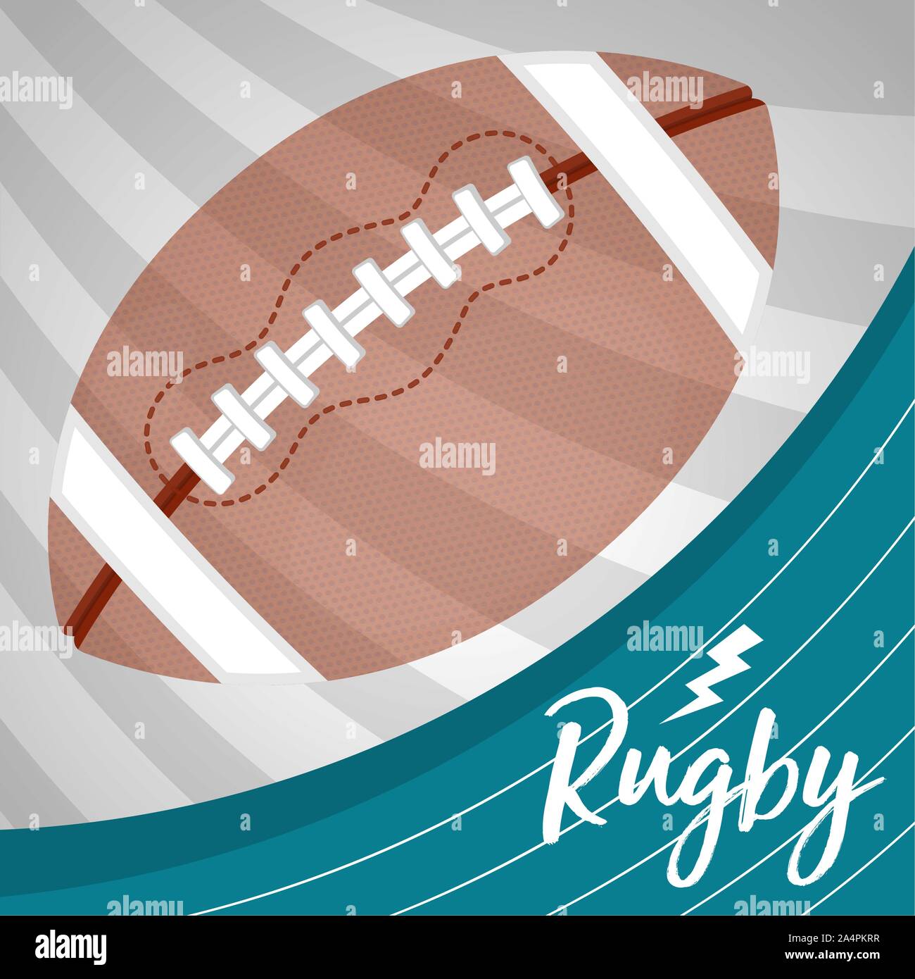Rugby poster with a ball - Vector illustration Stock Vector Image & Art ...