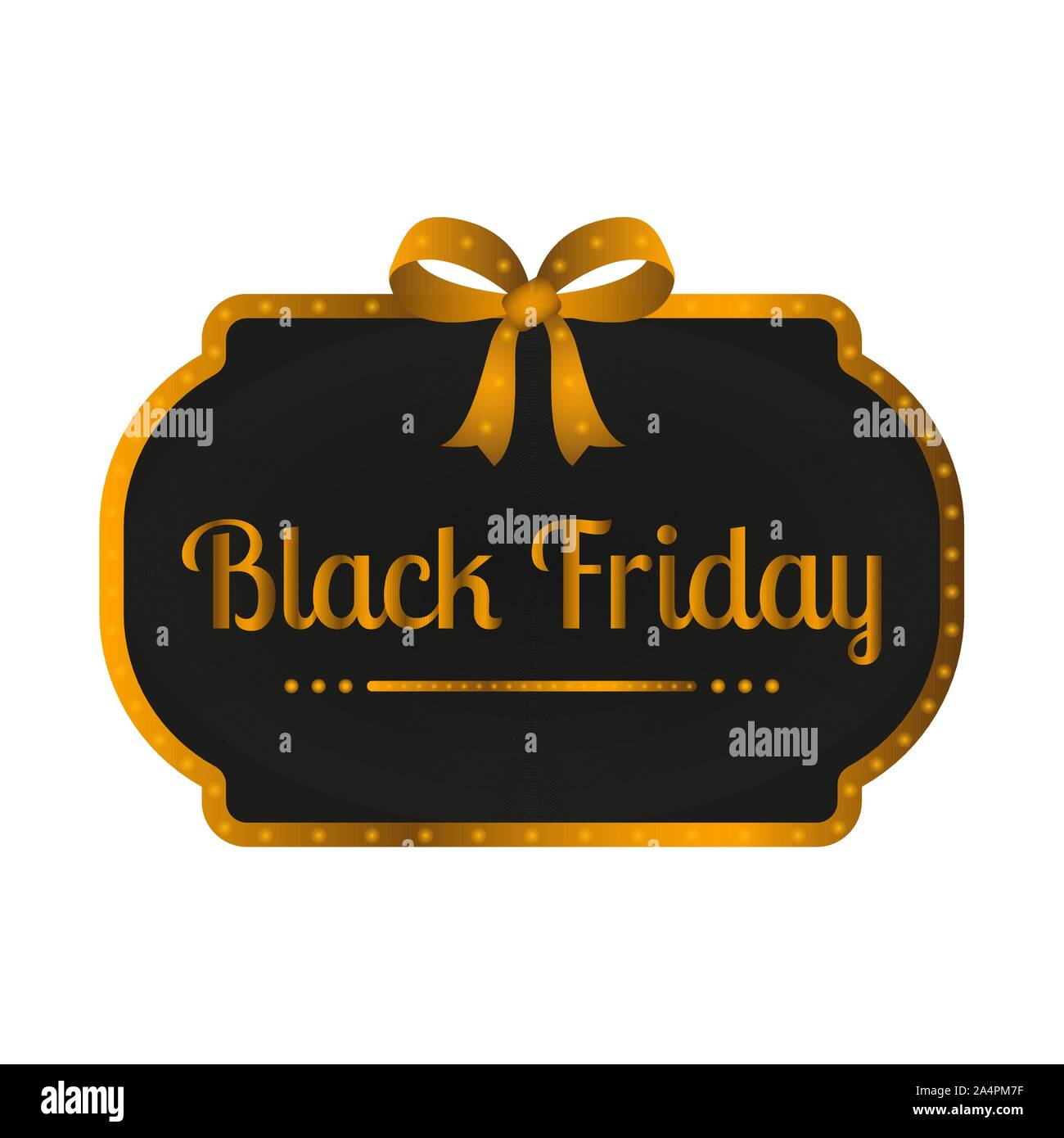 Elegant black friday label with text - Vector illustration Stock Vector ...