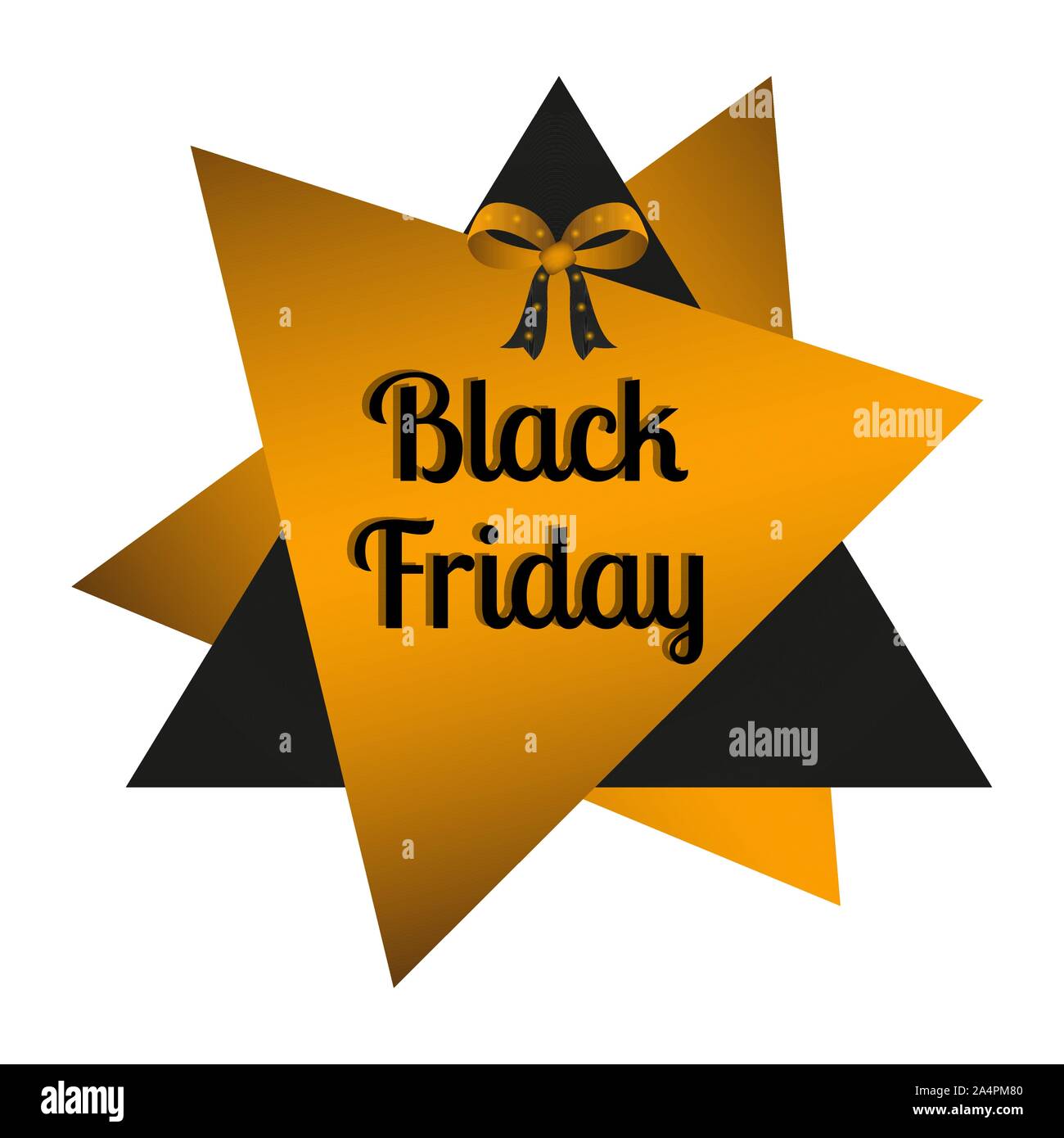 Elegant black friday label with text - Vector illustration Stock Vector ...