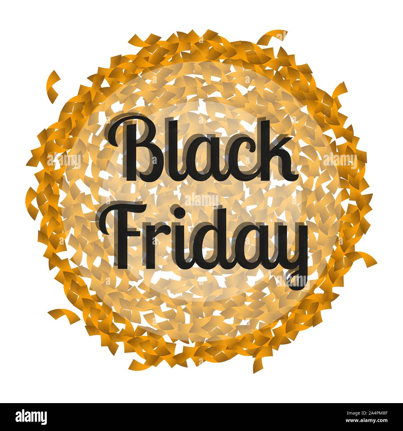 Elegant black friday label with text - Vector illustration Stock Vector ...