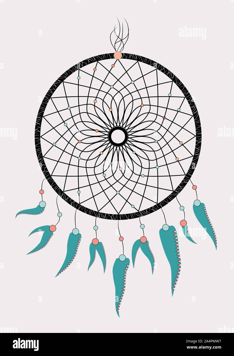 Native american indian dream catcher, traditional symbol. Bright card ...