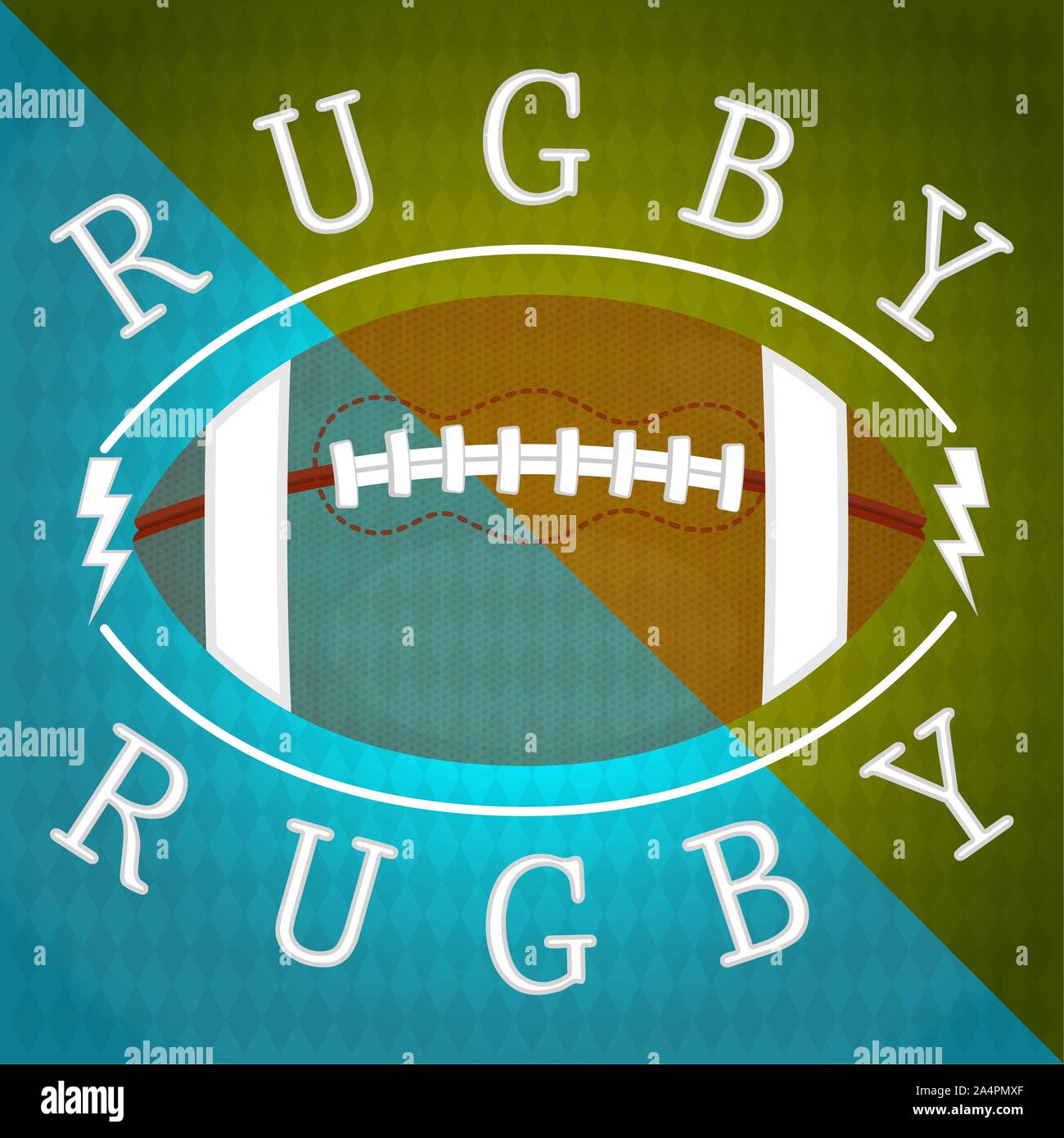 Rugby poster with a ball - Vector illustration Stock Vector Image & Art ...