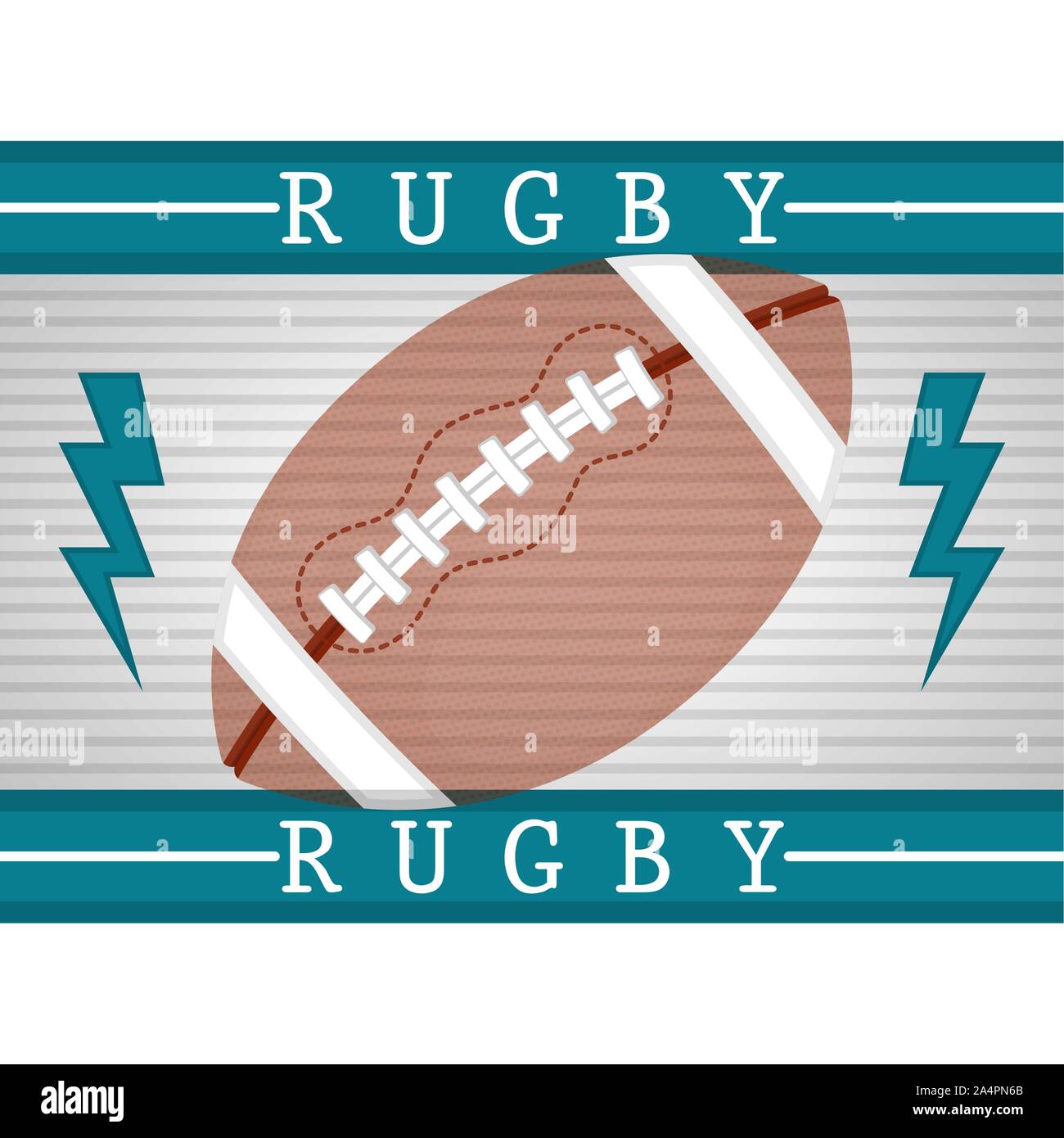 Rugby poster with a ball - Vector illustration Stock Vector Image & Art ...