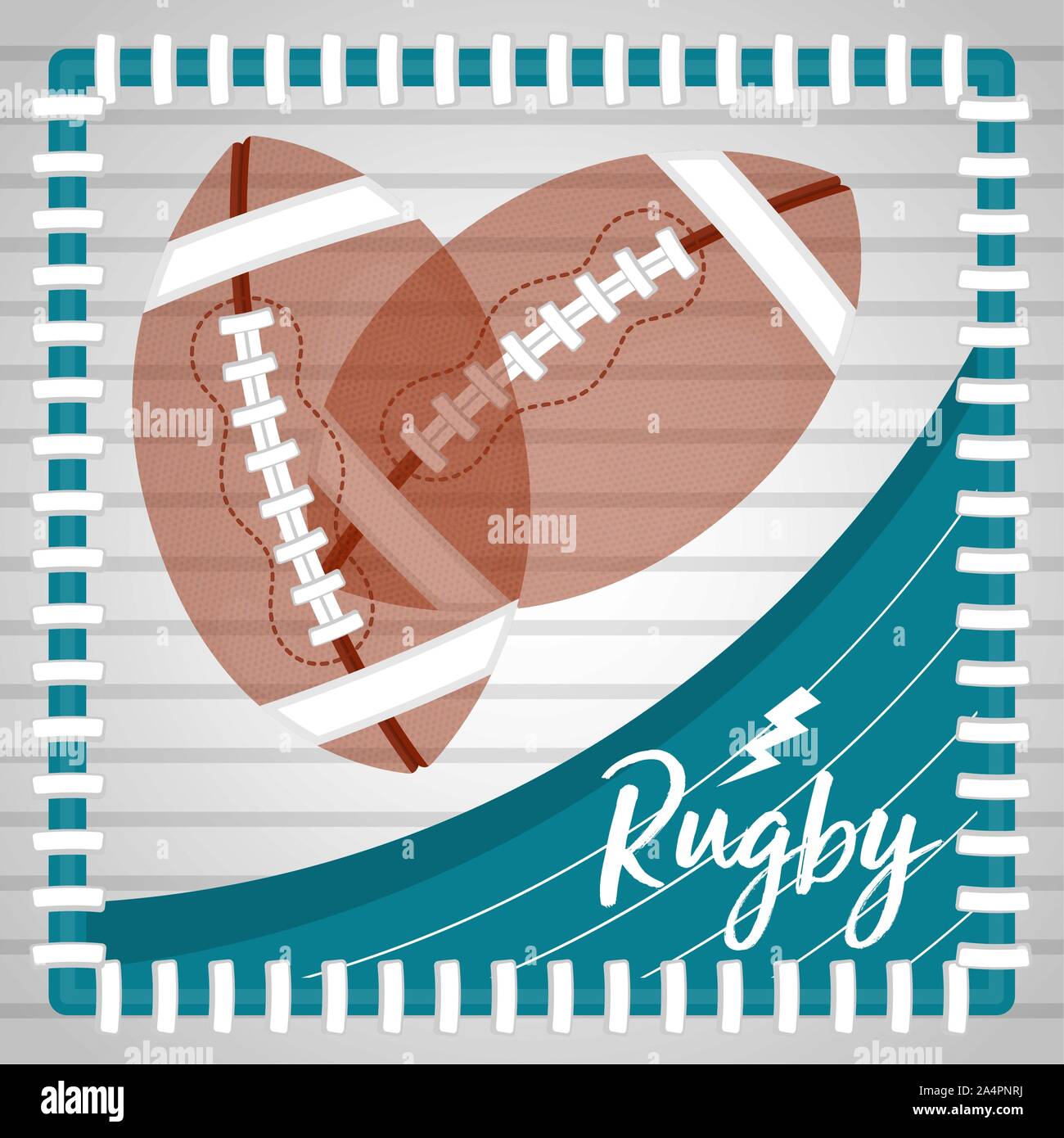 Rugby poster with a ball - Vector illustration Stock Vector Image & Art ...