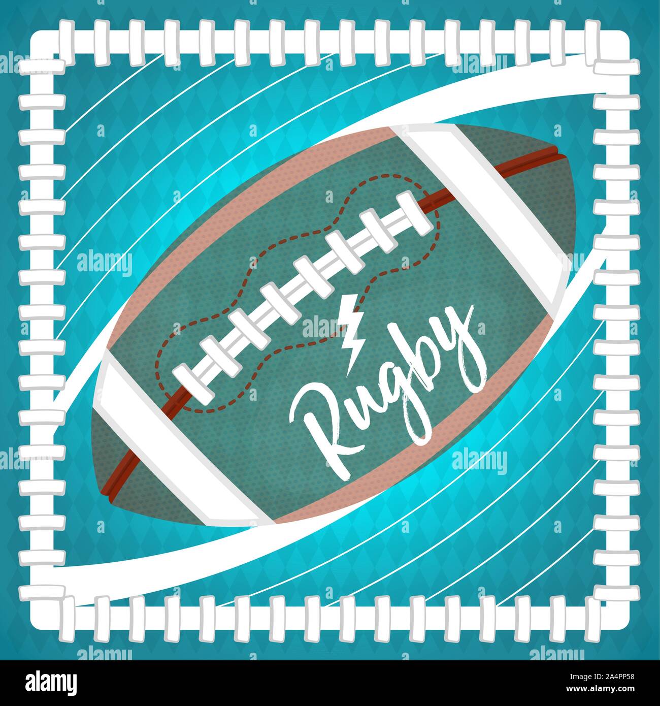 Rugby poster with a ball - Vector illustration Stock Vector Image & Art ...