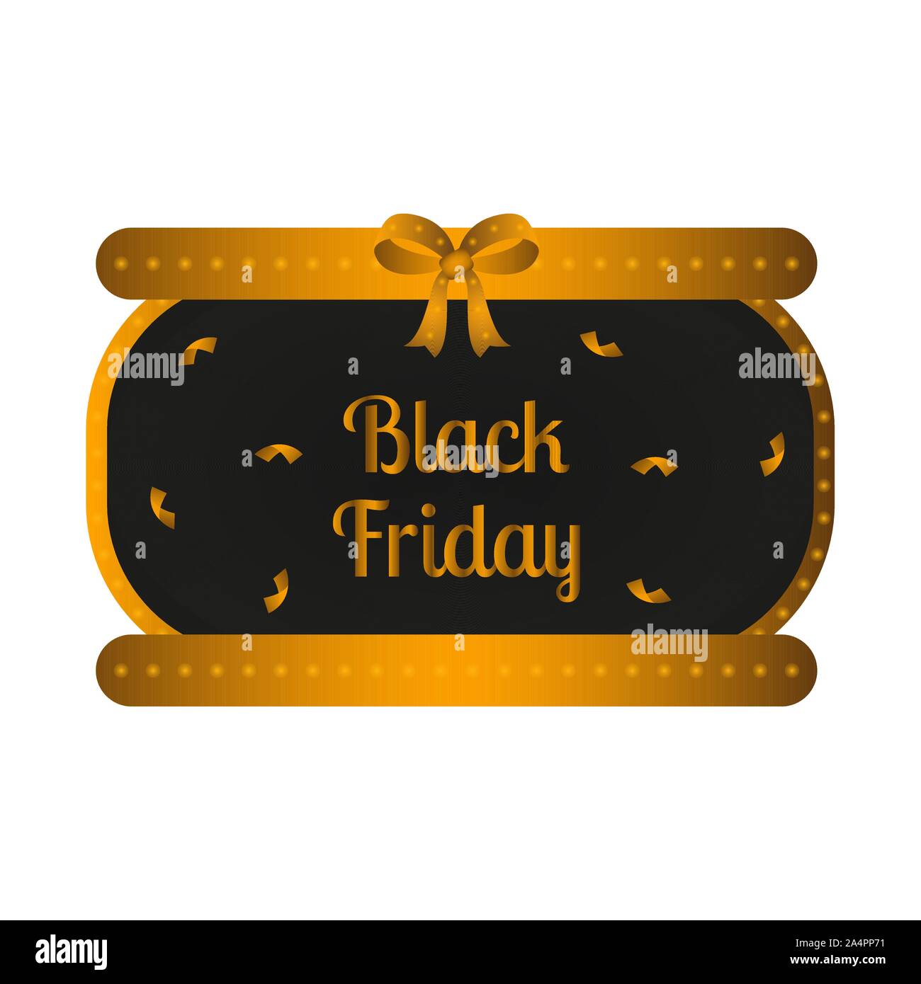 Elegant black friday label with text - Vector illustration Stock Vector ...