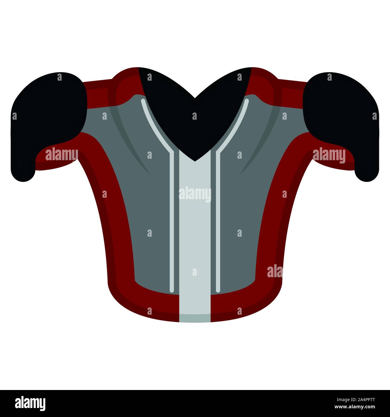 Isolated rugby shoulder pads on a white background - Vector Stock ...