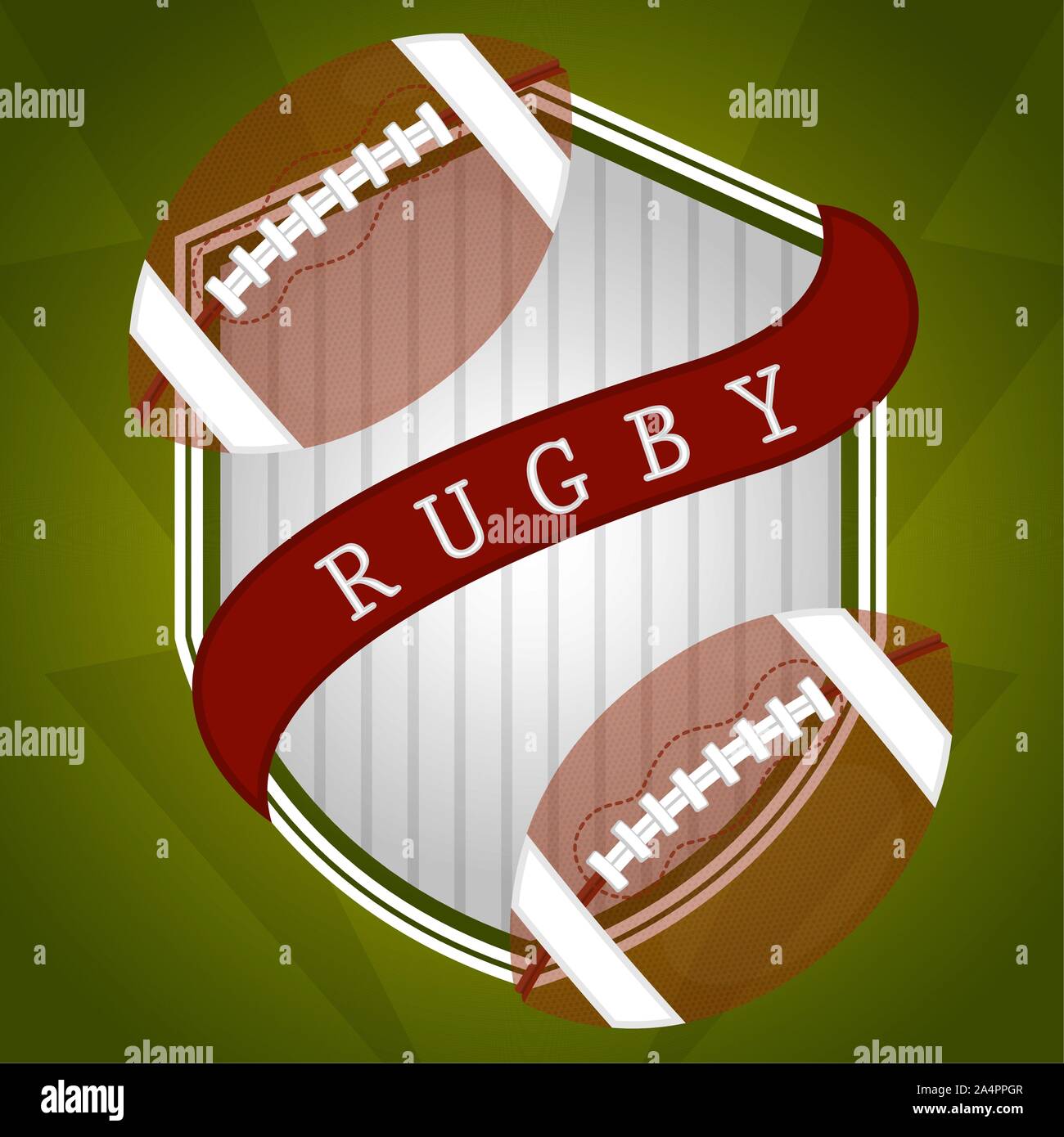 Rugby poster with a ball - Vector illustration Stock Vector Image & Art ...