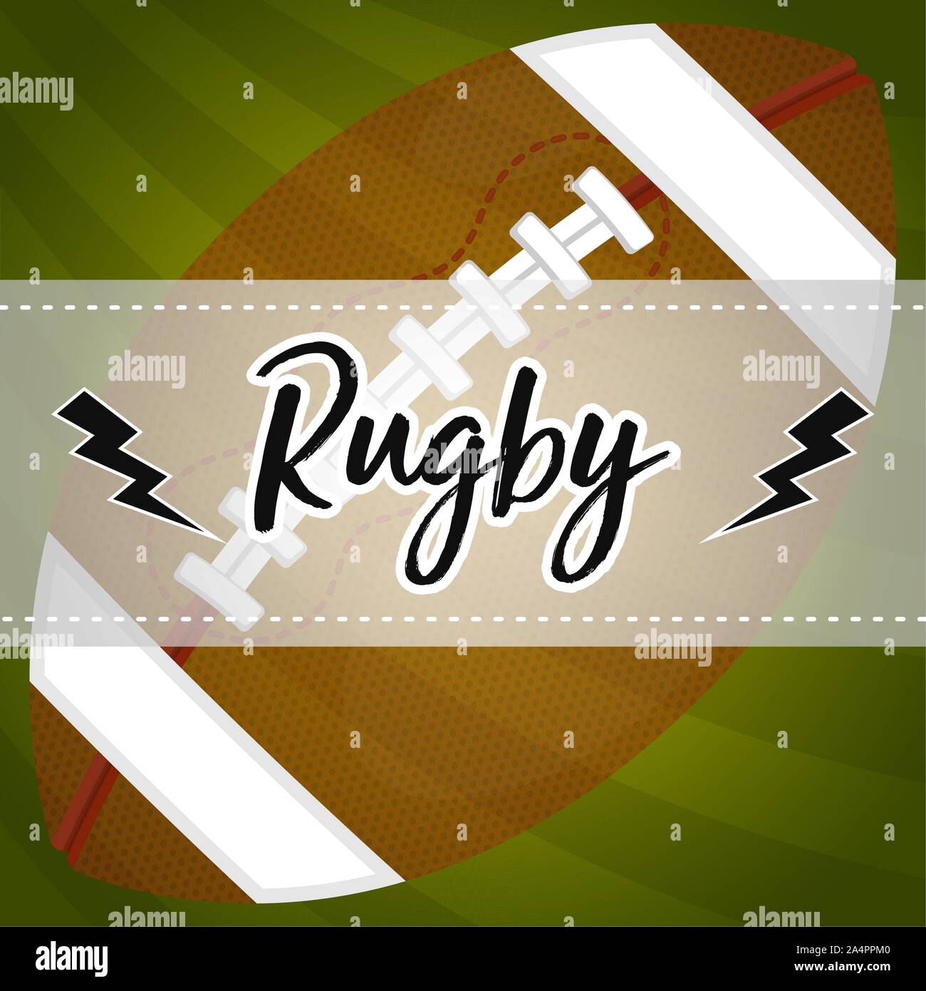 Rugby poster with a ball - Vector illustration Stock Vector Image & Art ...