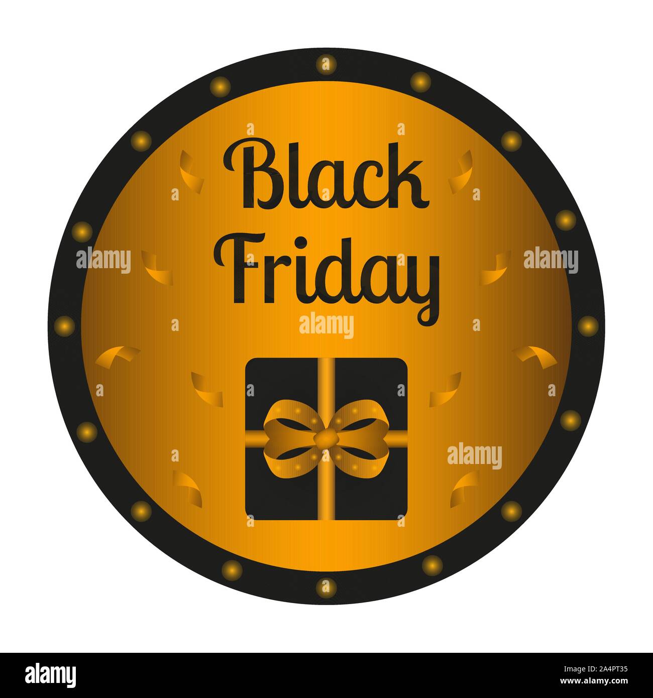 Elegant black friday label with text - Vector illustration Stock Vector ...