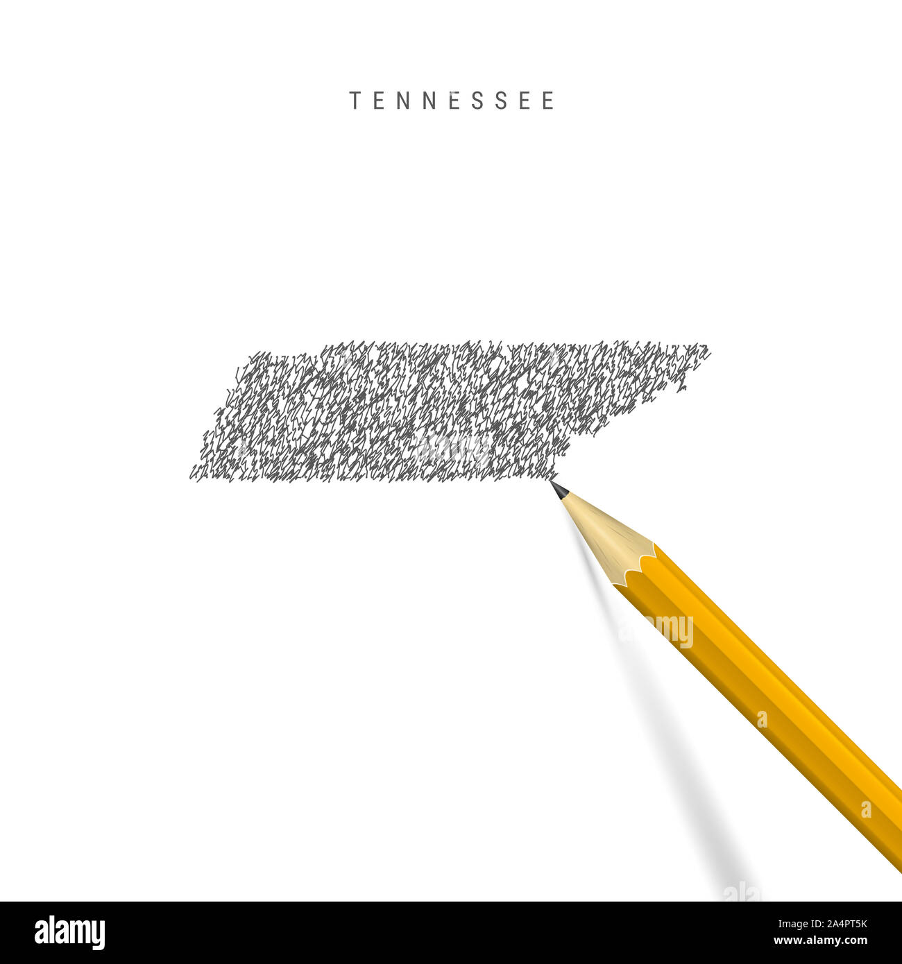 Tennessee scribble map on hi-res stock photography and images - Alamy