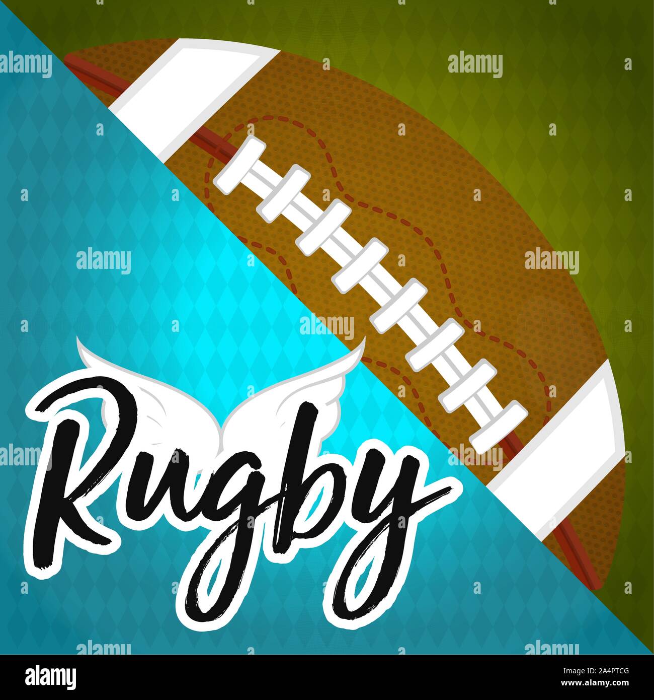 Rugby poster with a ball - Vector illustration Stock Vector Image & Art ...