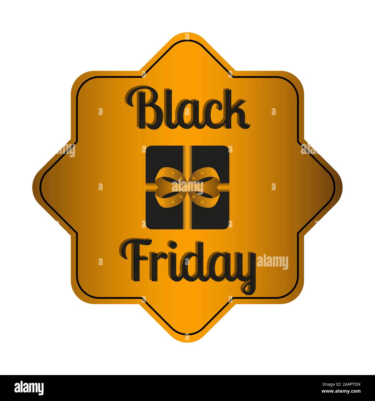 Elegant black friday label with text - Vector illustration Stock Vector ...
